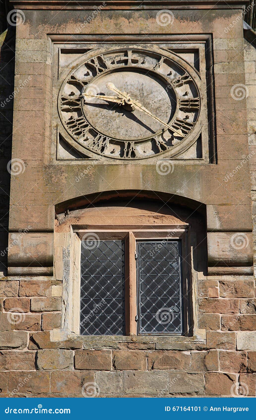 Outdoor Stone Clock stock image. Image of wall, clock - 67164101
