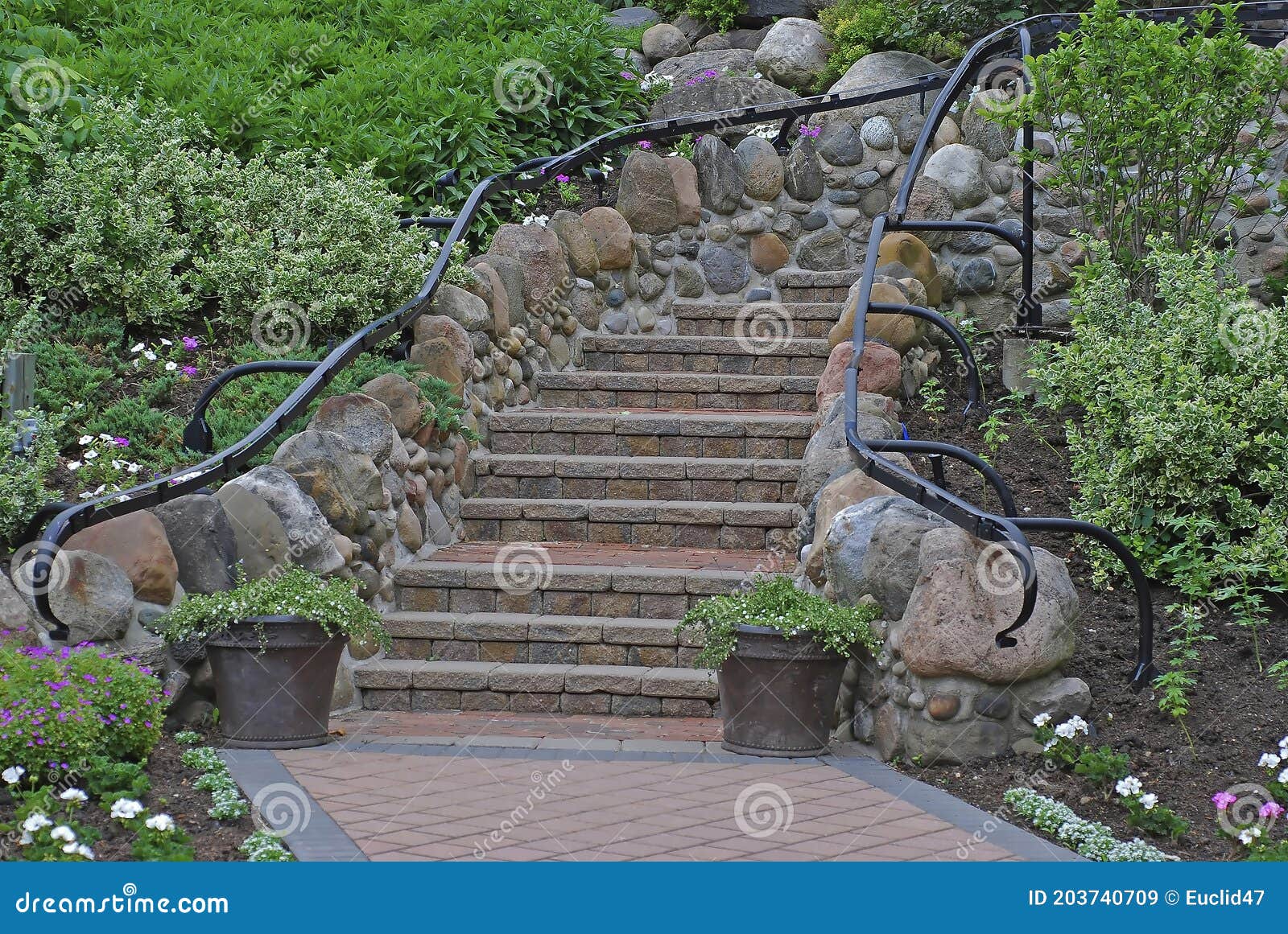 Outdoor Stone Staircase stock image. Image of green - 203740709