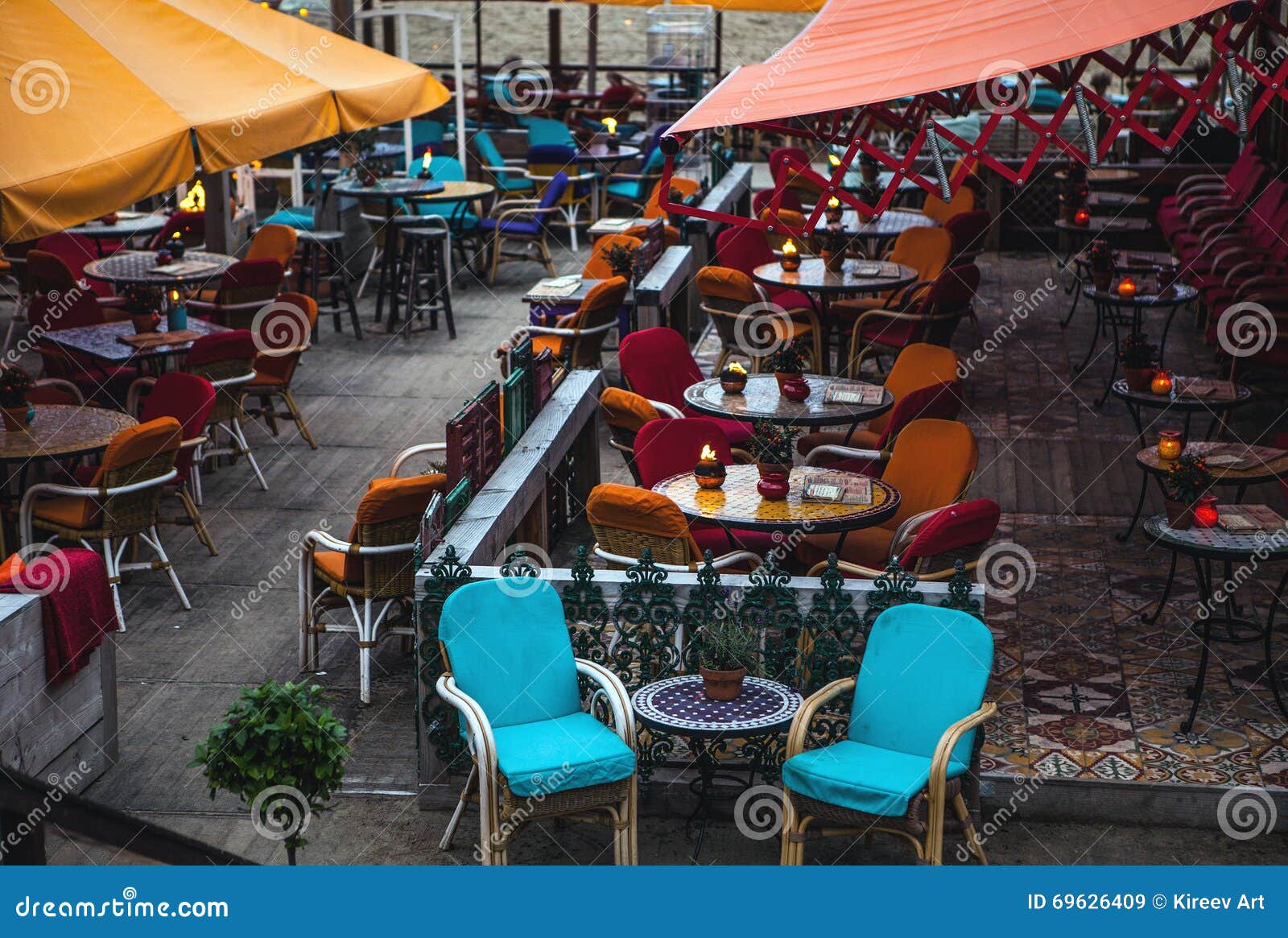 Outdoor Street Cafe Tables and Chairs Stock Image - Image of design ...