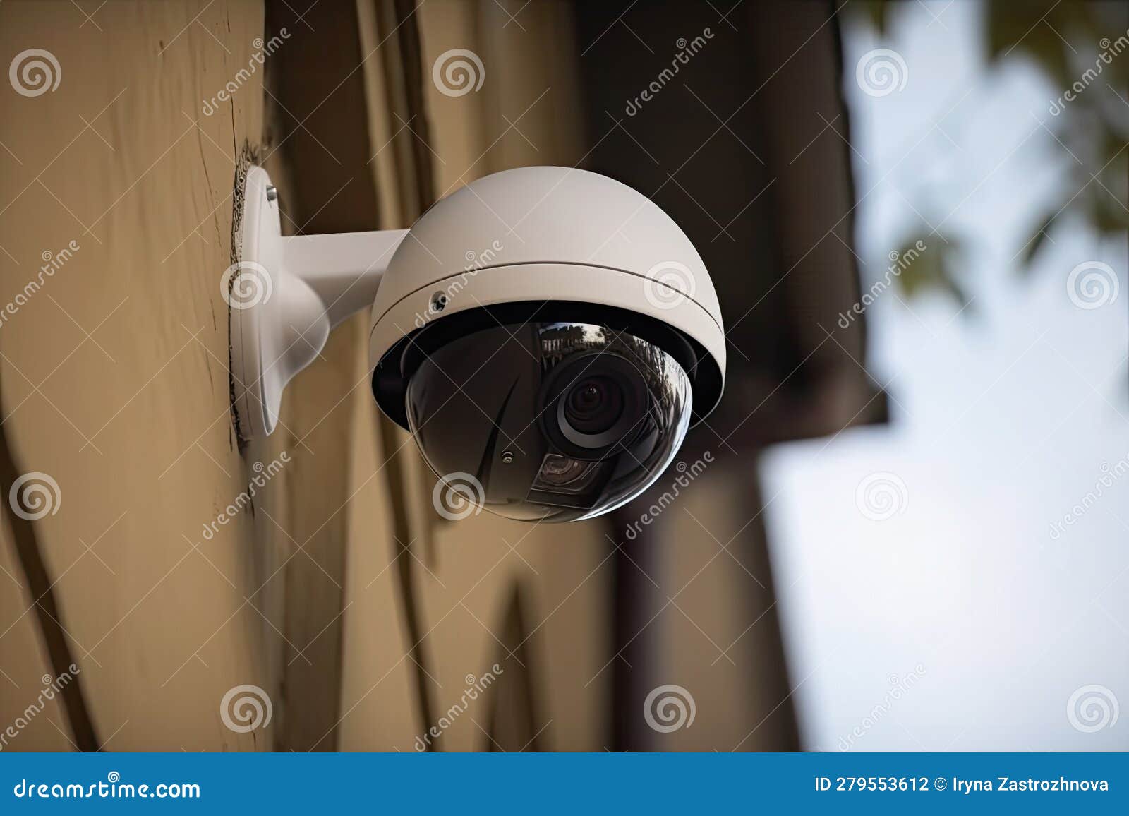 Outdoor Surveillance Camera, Protection and Security. Generative AI ...