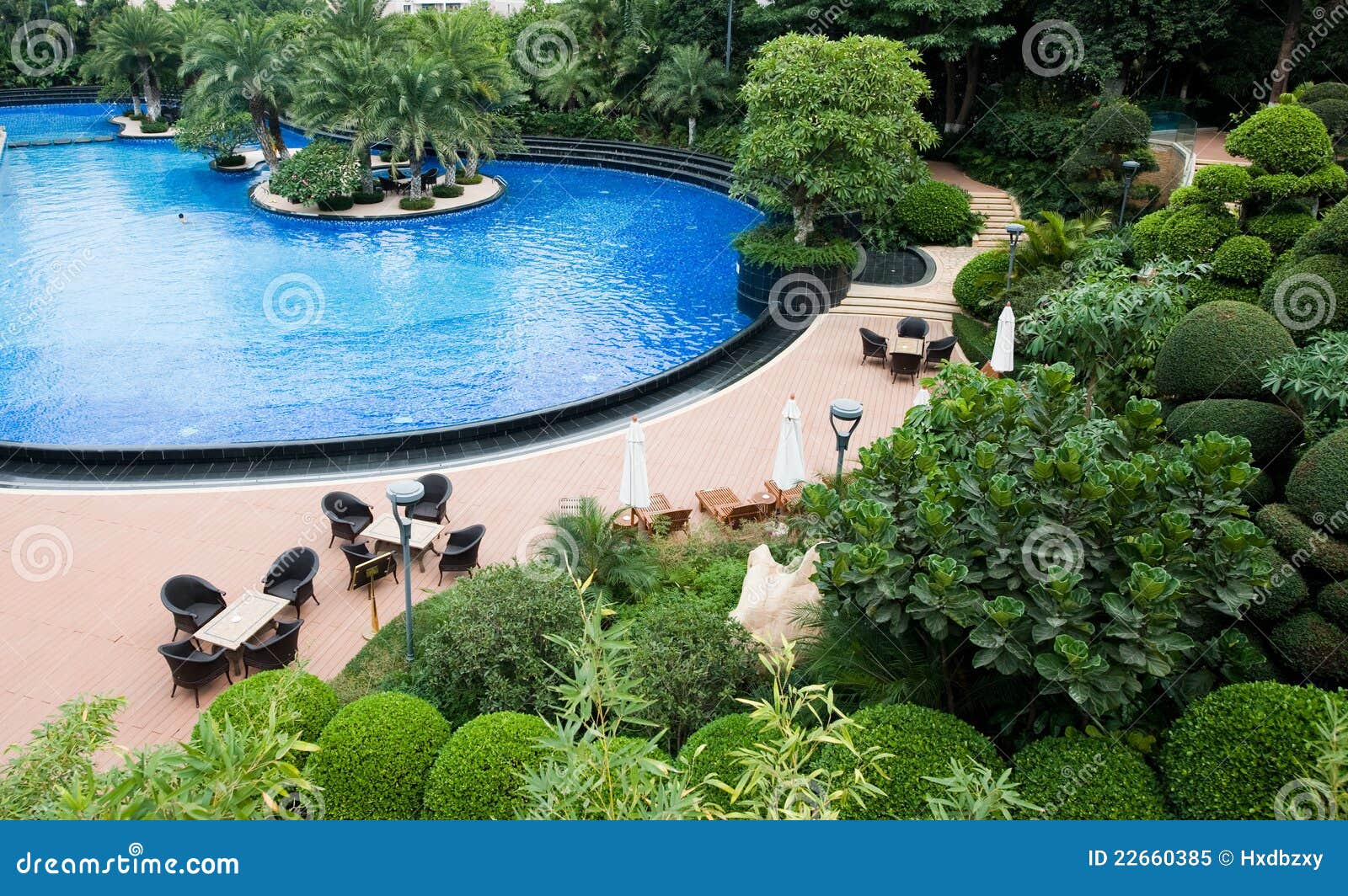 Outdoor swimming pool stock image. Image of pool, relaxation - 22660385