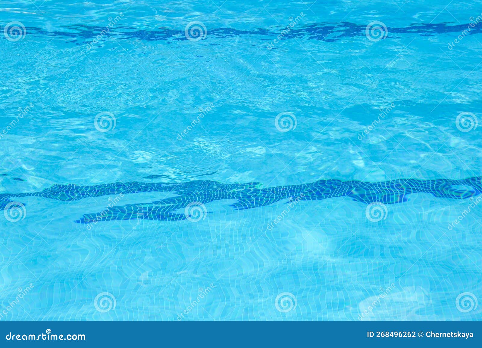 Outdoor Swimming Pool with Clear Rippled Water Stock Photo - Image of ...
