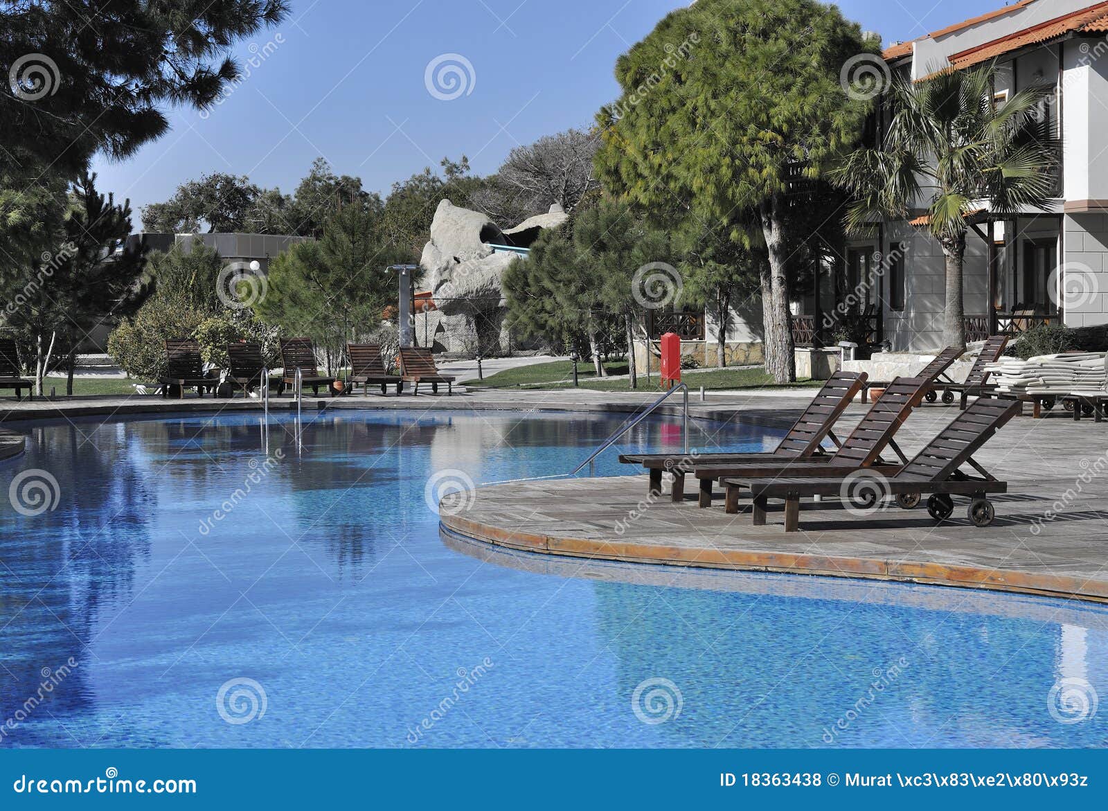 Outdoor Swimming Pool of a Hotel Stock Photo - Image of holiday ...