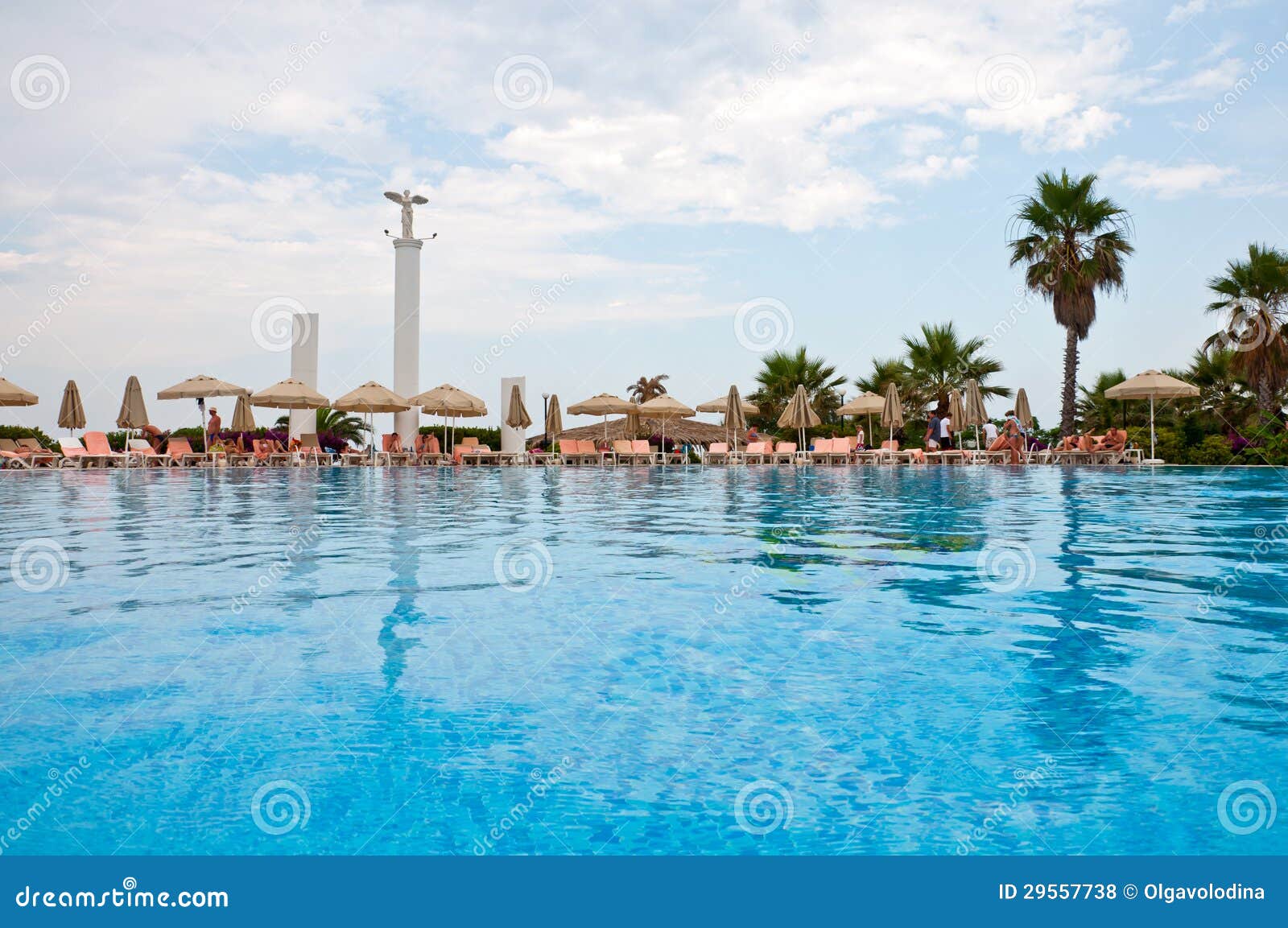 Outdoor Swimming Pool, Turkey Editorial Stock Photo - Image of cloudy ...