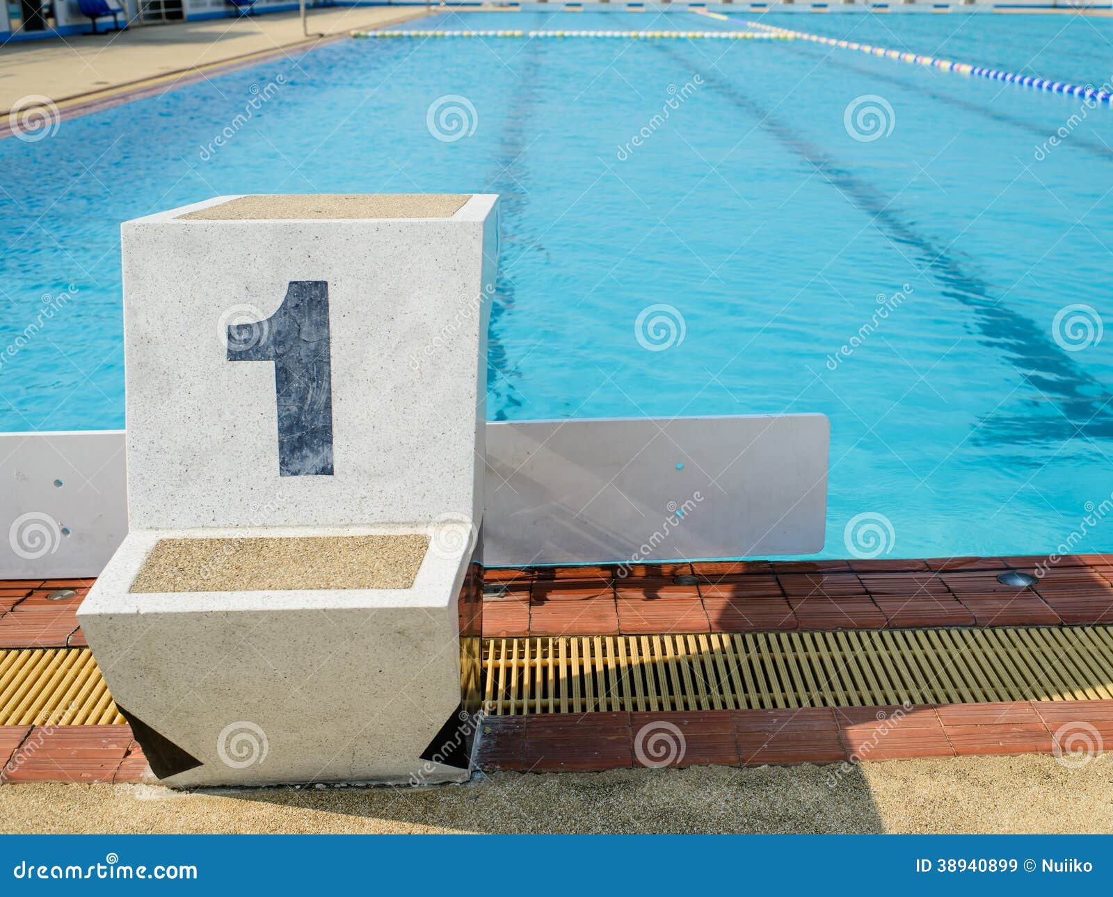 Outdoor Swimming Start Platform Stock Image - Image of emptily, opened ...