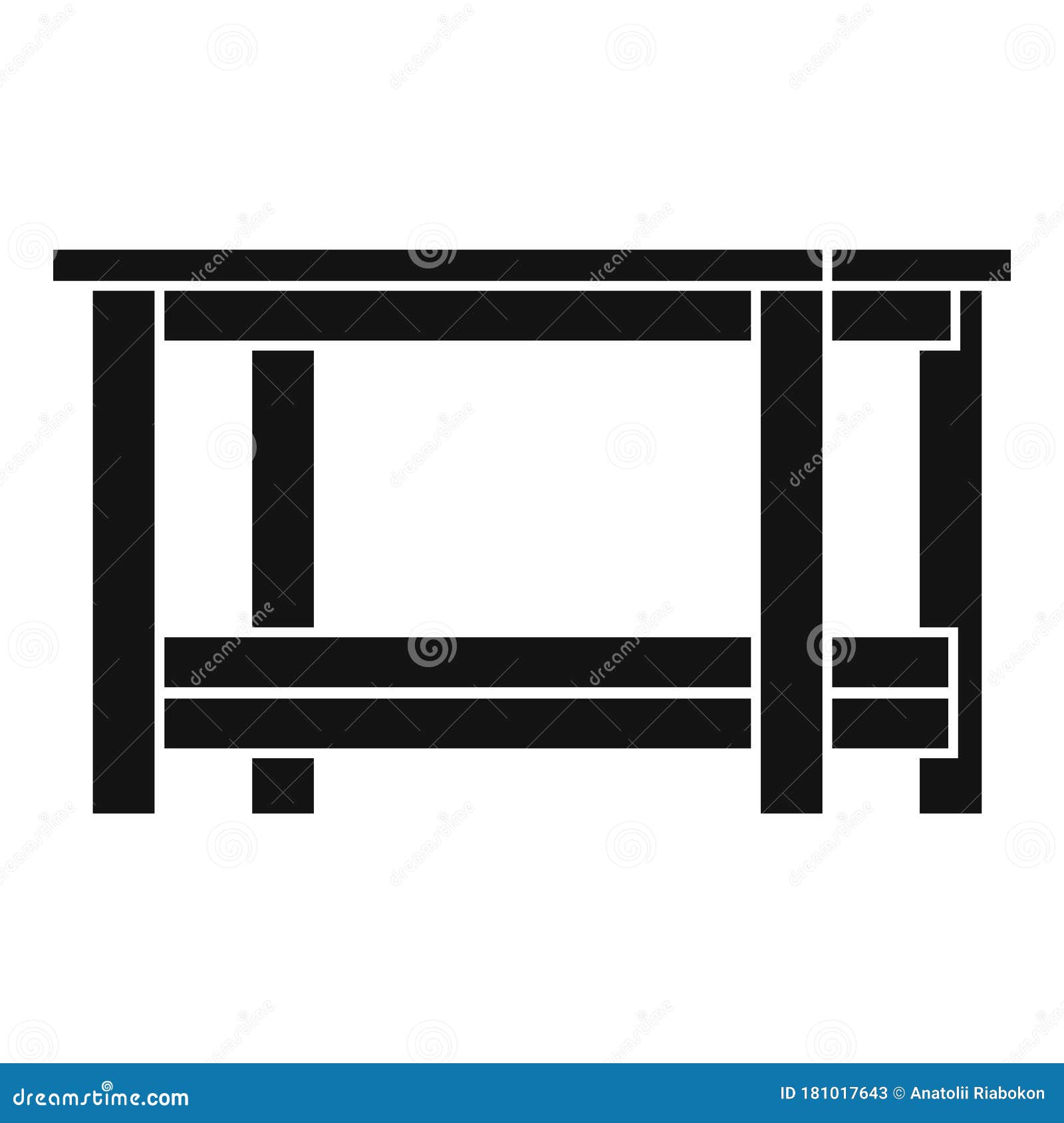 Outdoor Table Icon, Simple Style Stock Vector - Illustration of ...