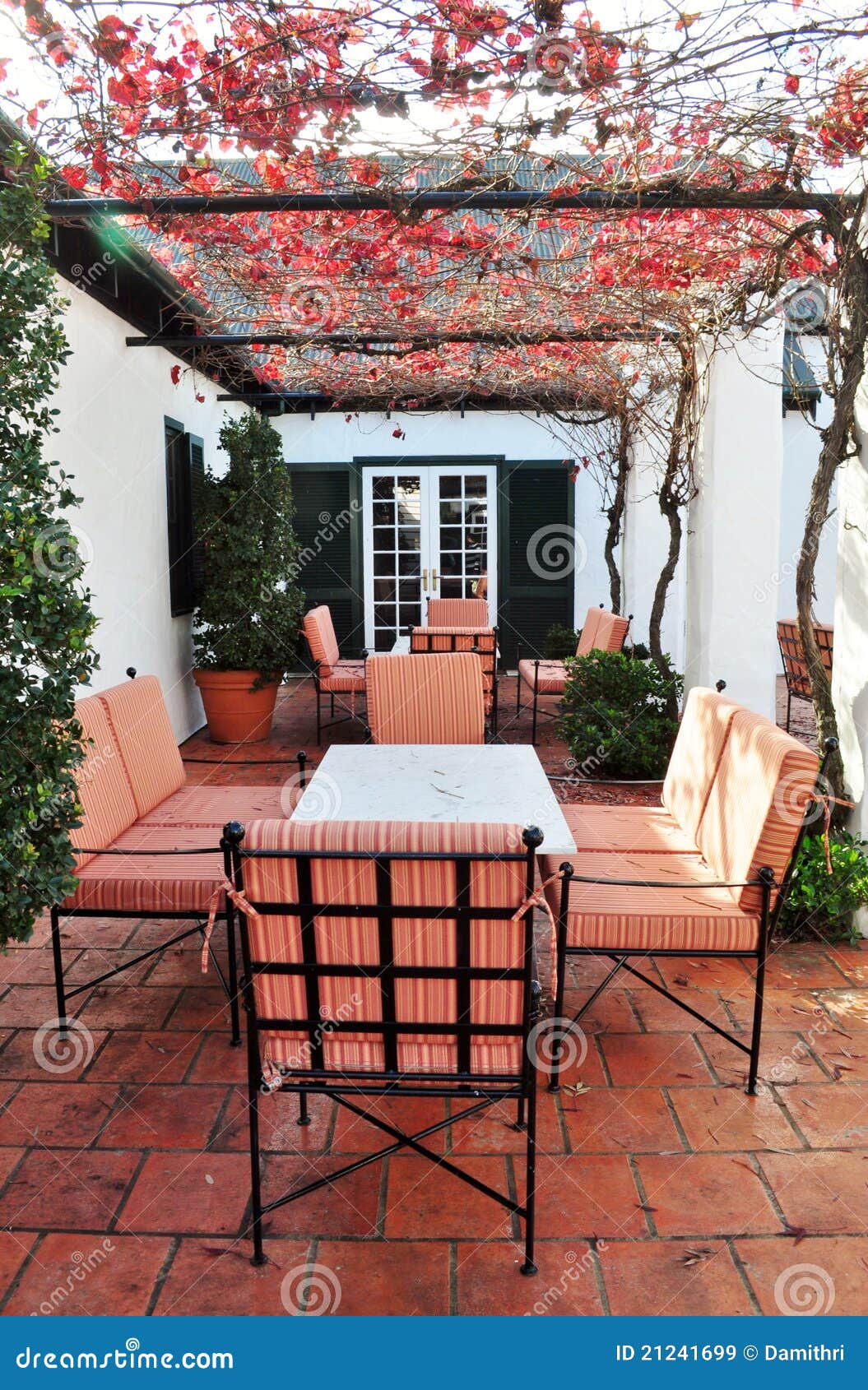 Outdoor Table Setting stock image. Image of setting, seating - 21241699