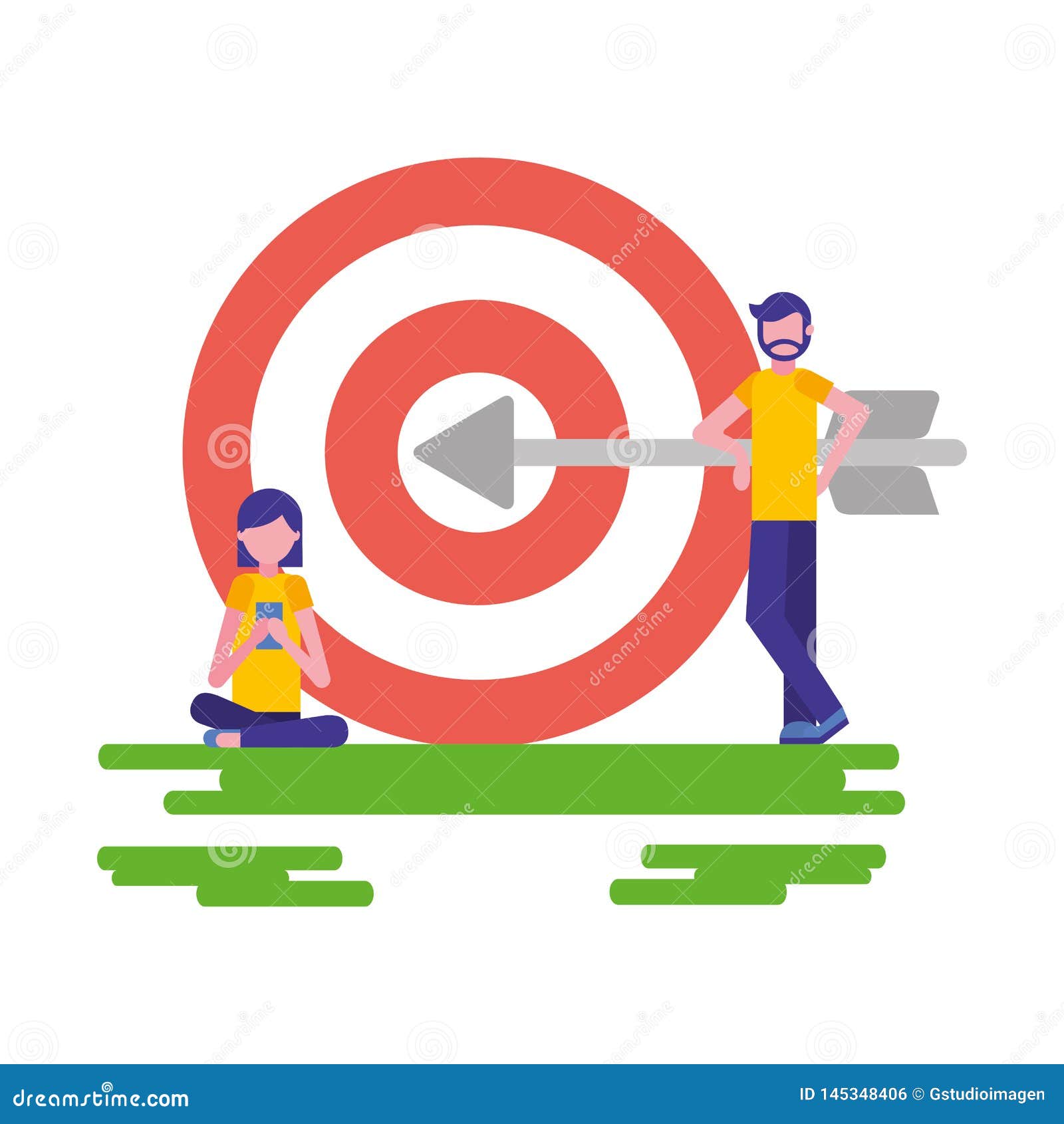 Outdoor target people stock vector. Illustration of mobile - 145348406