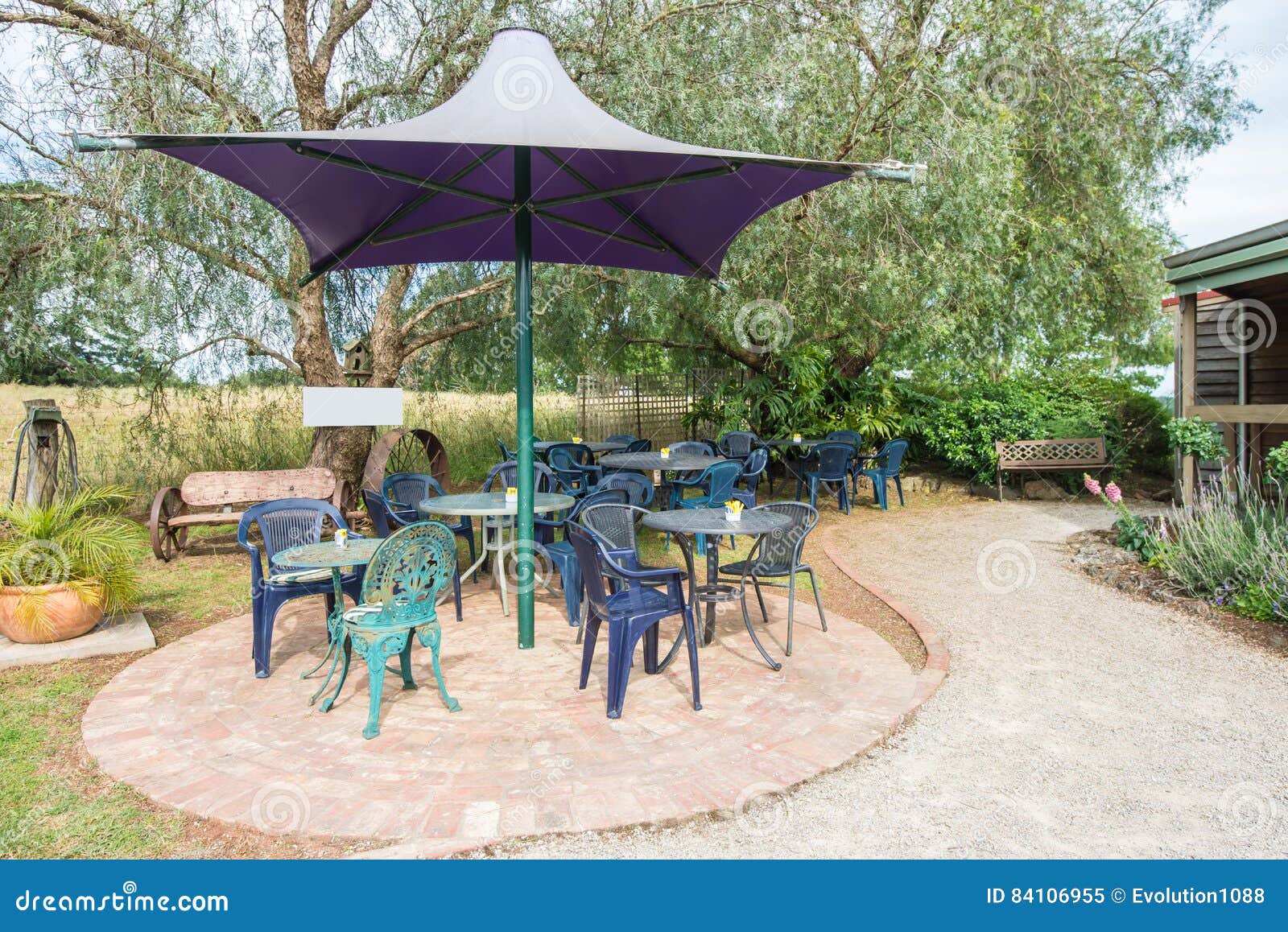 Outdoor Tea Area stock image. Image of cupcakes, dessert - 84106955