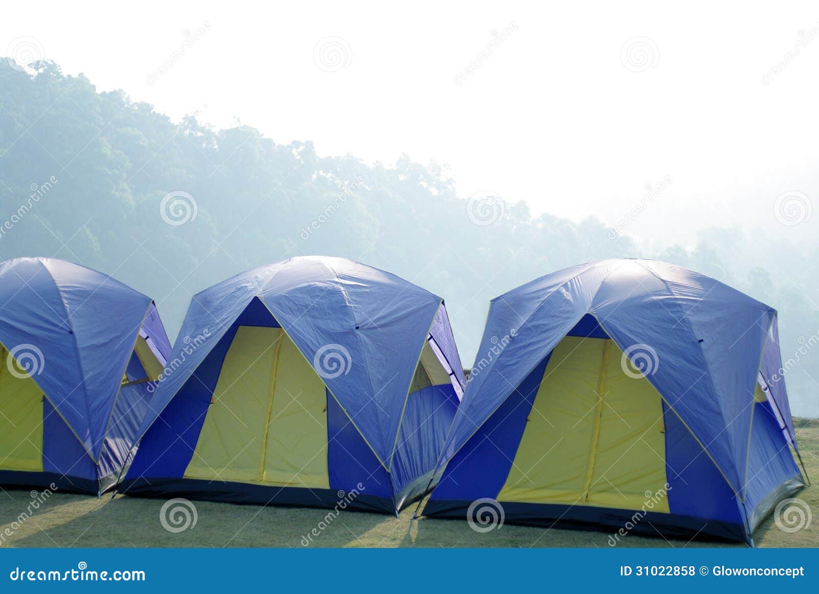 Outdoor Tents Camping in the Beautiful Mountain Stock Photo - Image of ...