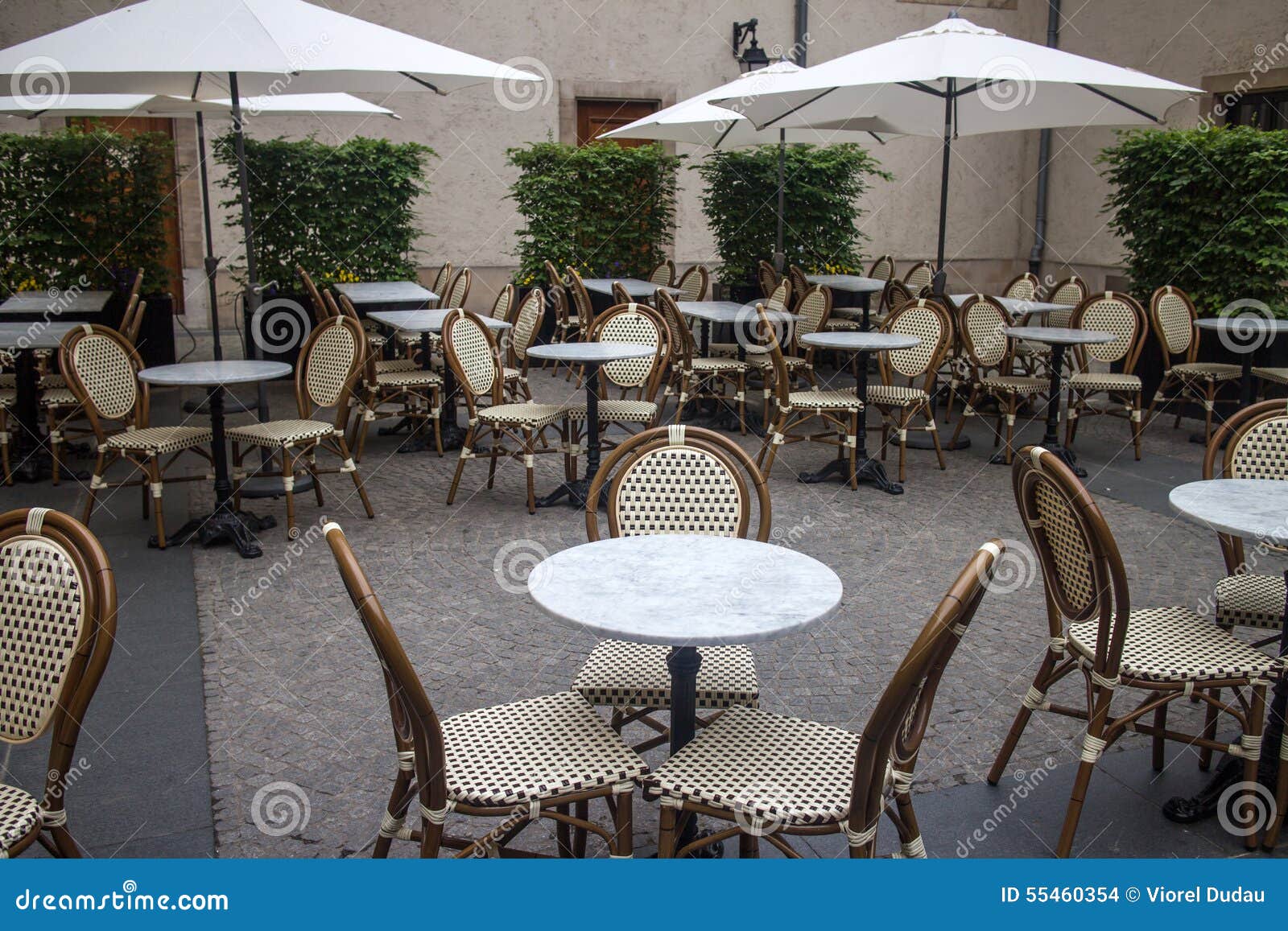 Outdoor Terrace of Restaurant Stock Photo - Image of cafe, rest: 55460354