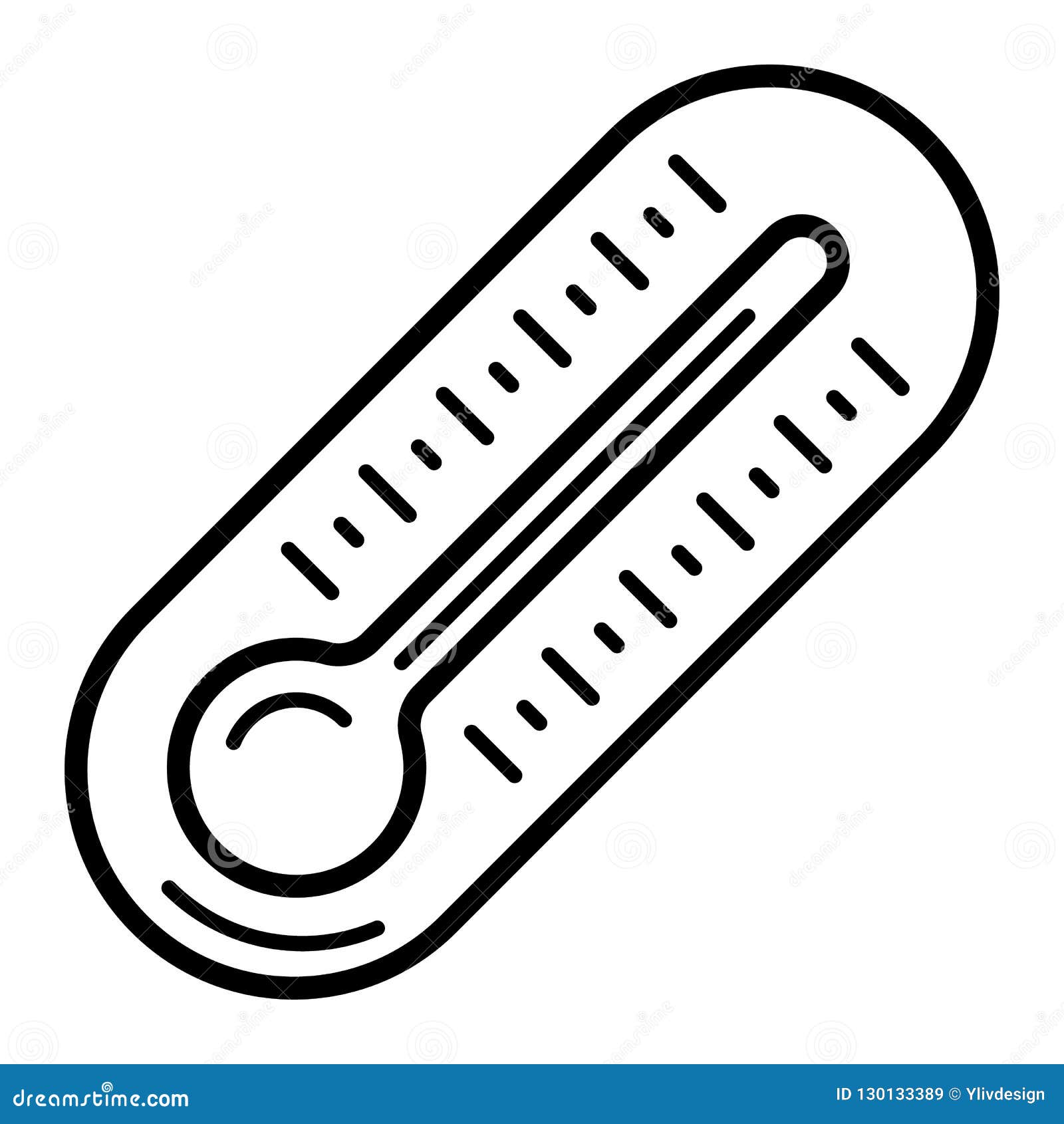 Outdoor Thermometer Icon, Outline Style Stock Vector - Illustration of ...