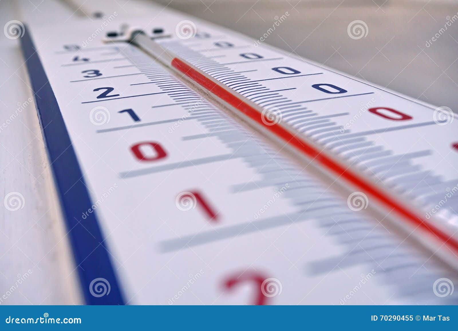 Outdoor Thermometer with the Retro Design Displaying High Temperature ...