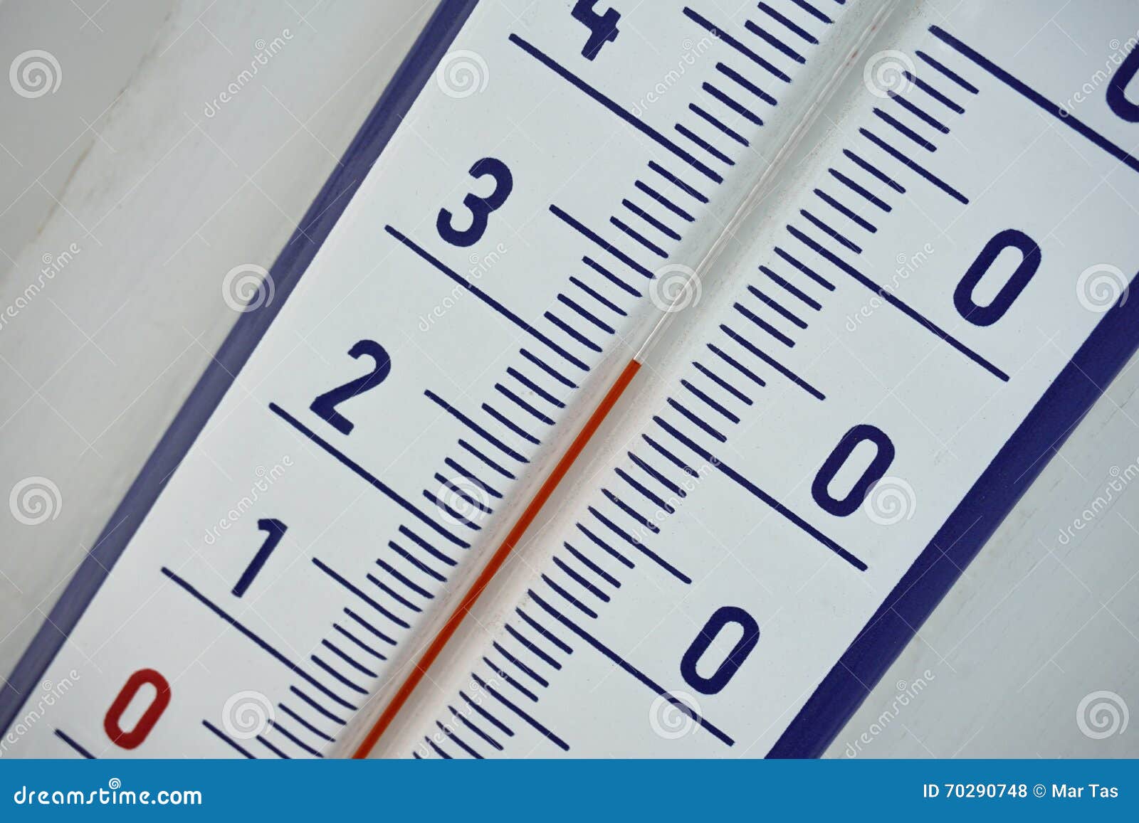 Outdoor Thermometer with the Retro Design Displaying High Temperature ...