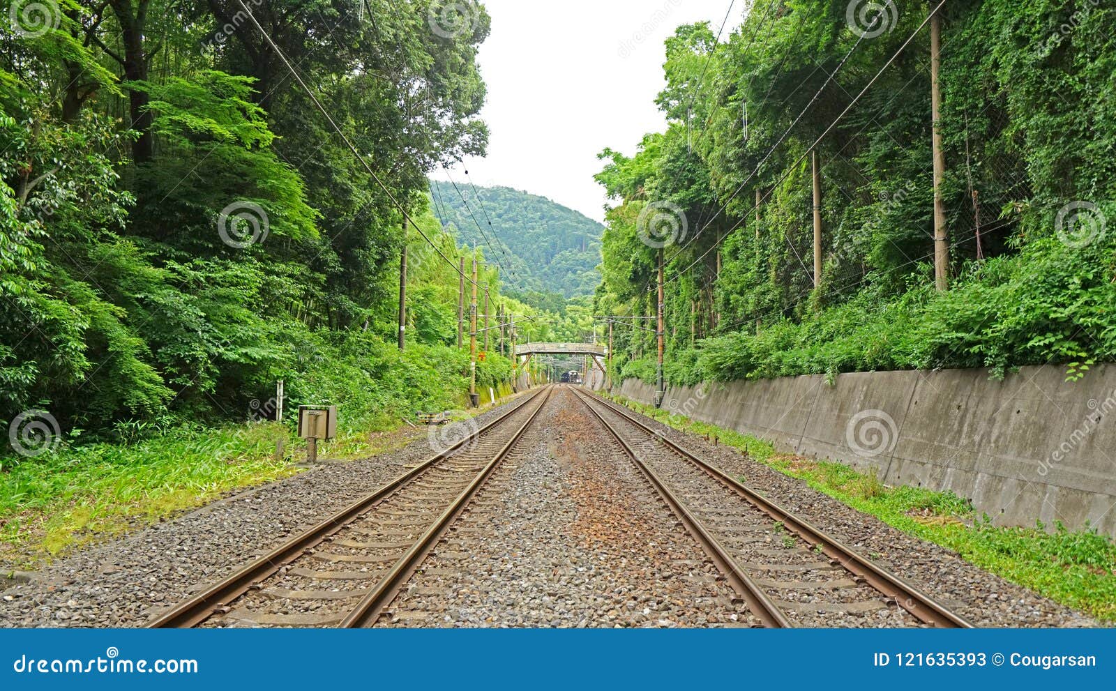 Outdoor Train Track in Japan Perspective Angel Stock Image - Image of ...