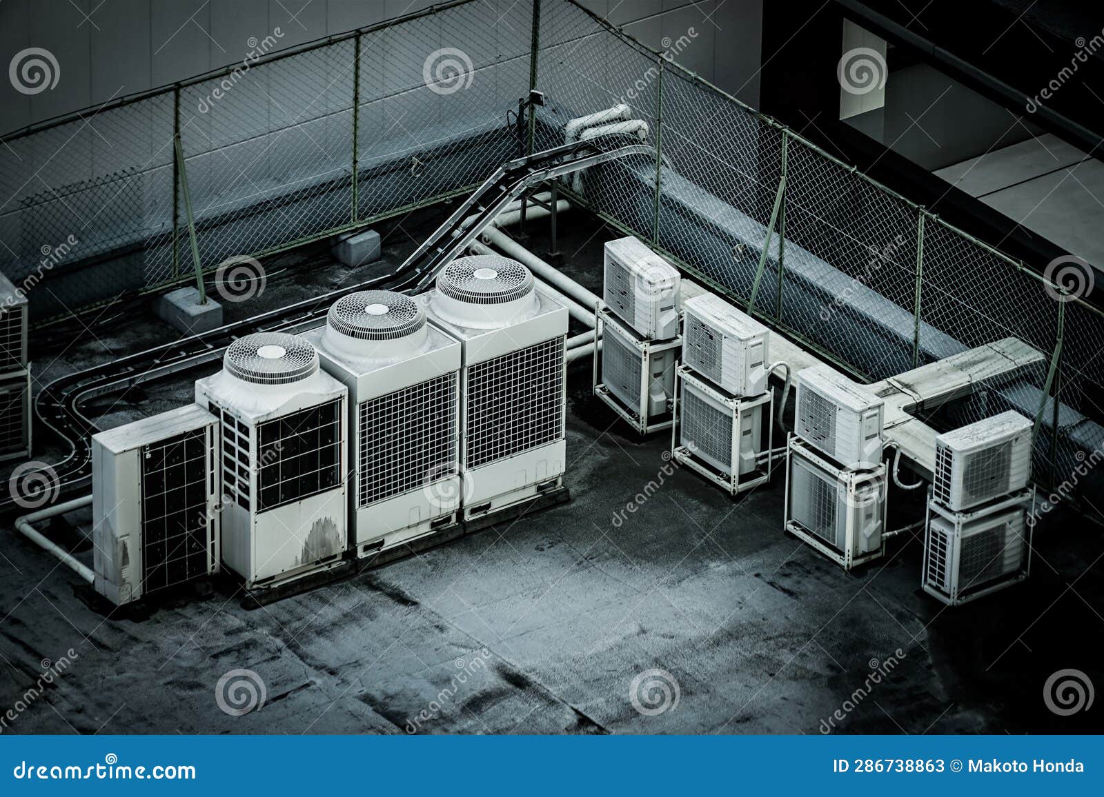 The Outdoor Unit of the Building Stock Image - Image of electrical ...