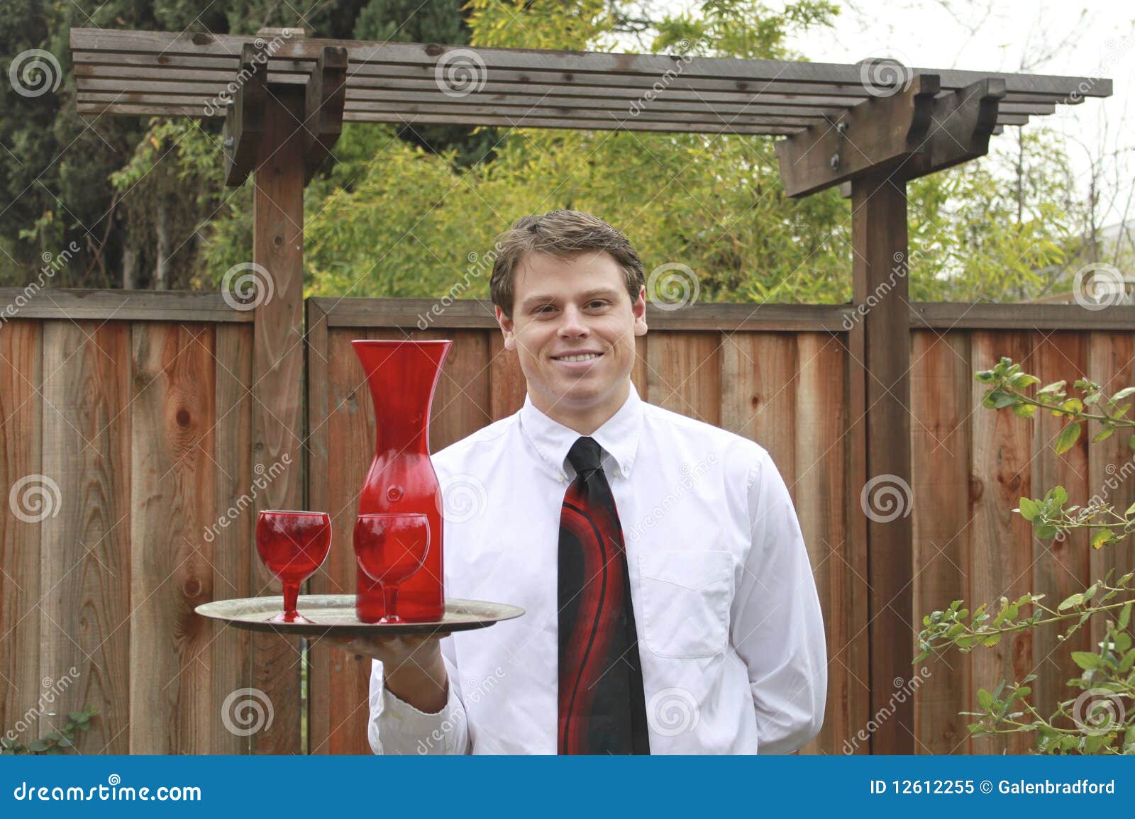Outdoor Waiter stock image. Image of catering, reception - 12612255