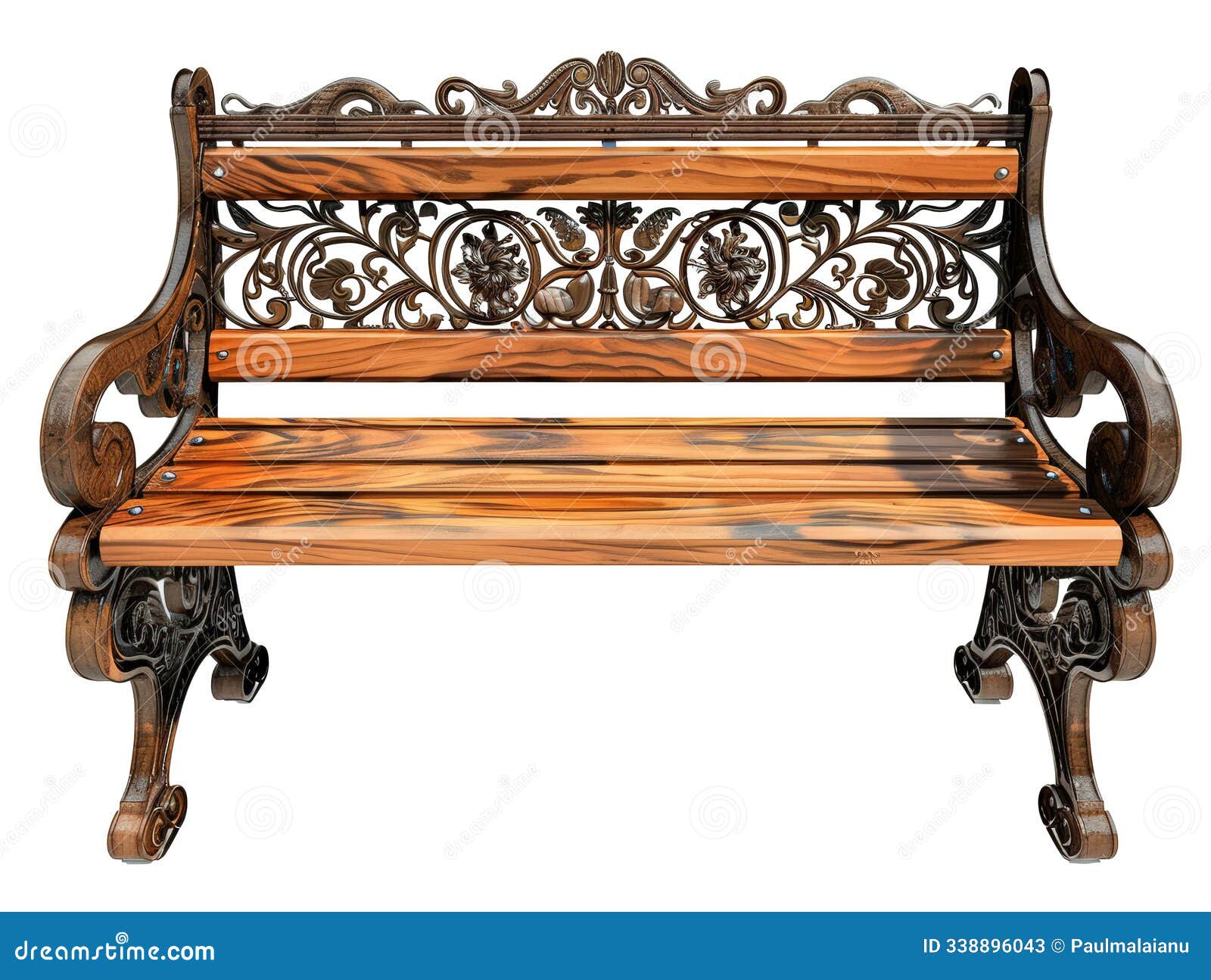 Outdoor Waiting Bench Isolated On Transparent Background. Royalty-Free ...