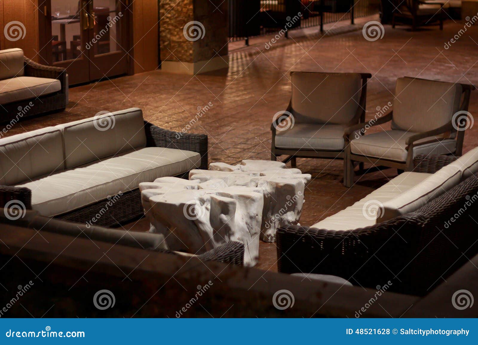 Outdoor Waiting Room at Night Stock Photo - Image of lobby, high: 48521628