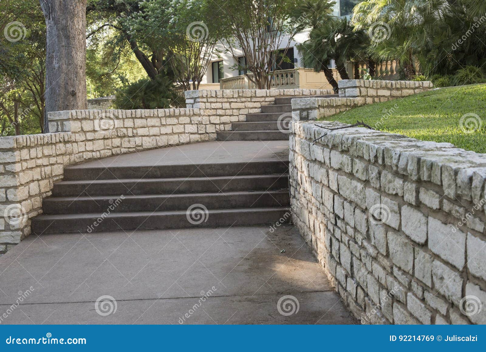 Outdoor walkway and steps stock image. Image of walkway - 92214769