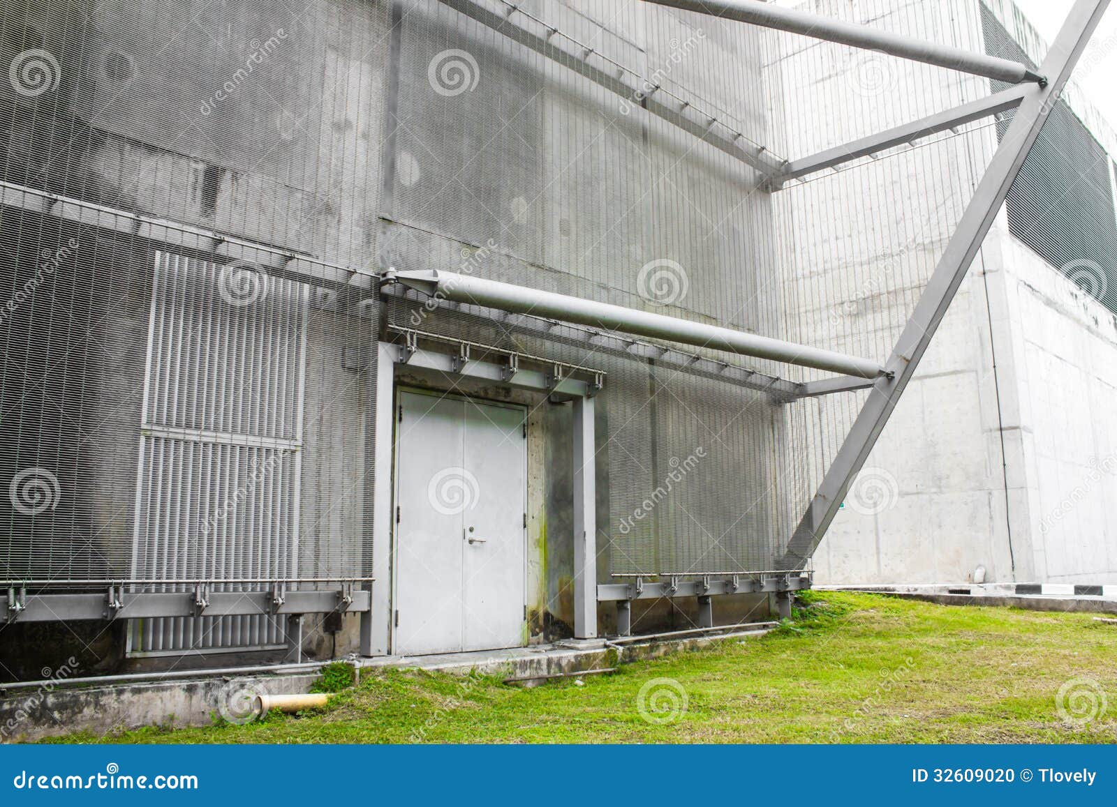 Outdoor Warehouse Building Still Gate Stock Photo - Image of factory ...