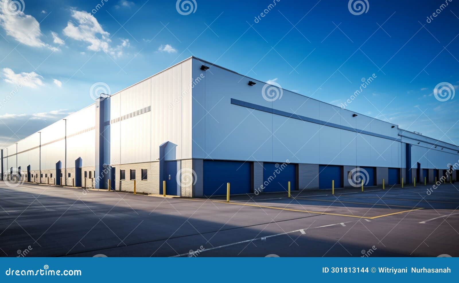 Outdoor Warehouse. Loading Doors of a Warehouse. AI Generative Stock ...