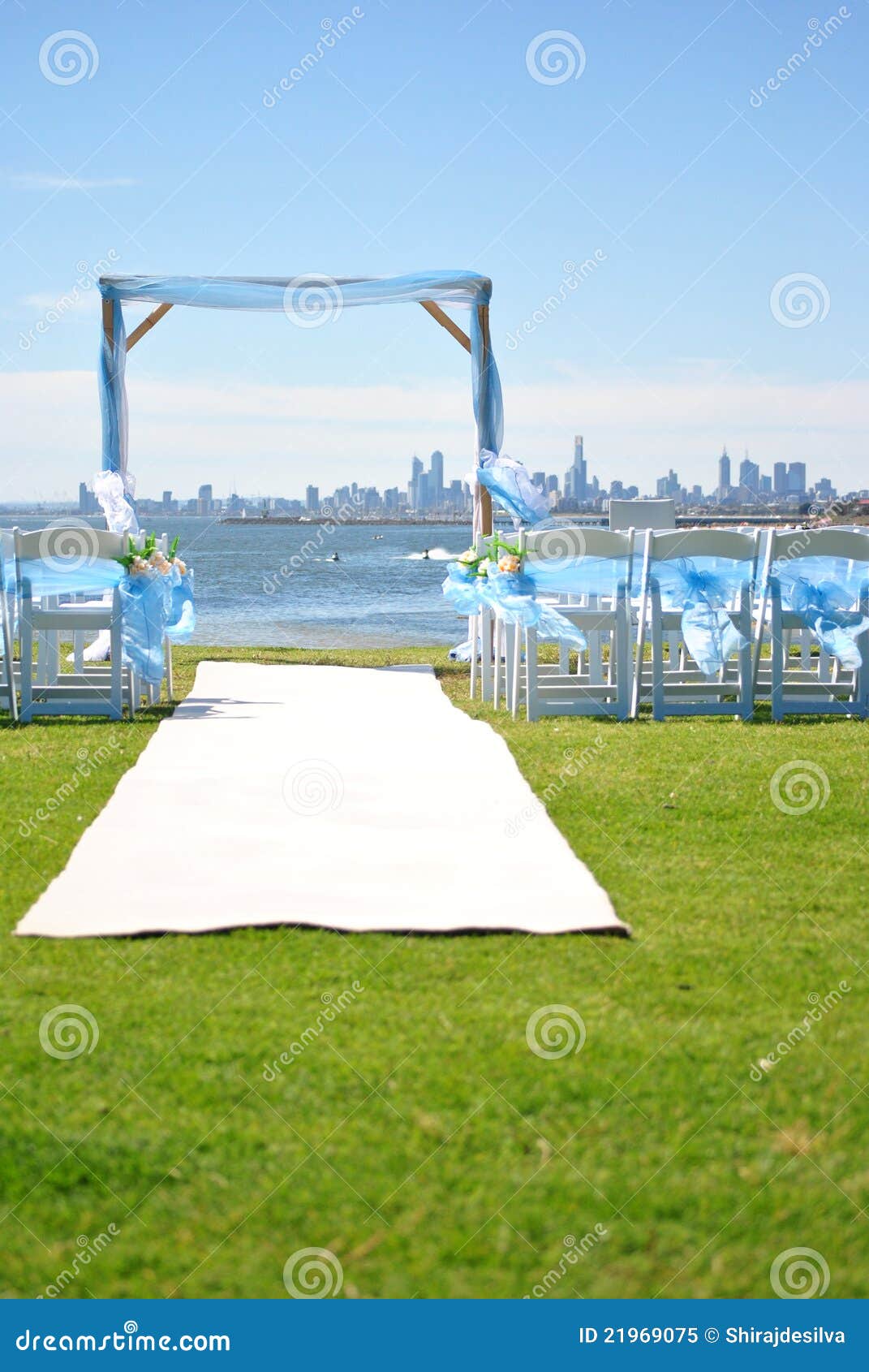 Outdoor Wedding Scene stock image. Image of anniversary - 21969075