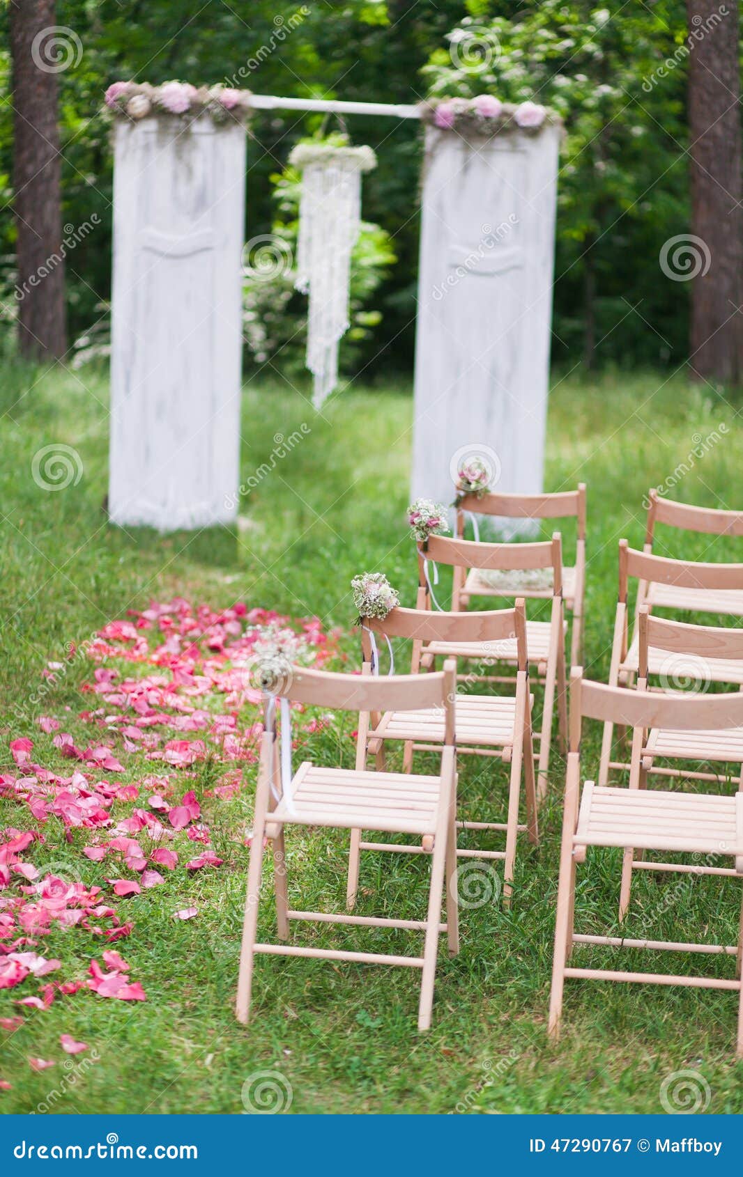 Outdoor wedding Scene stock image. Image of chairs, comfortable - 47290767