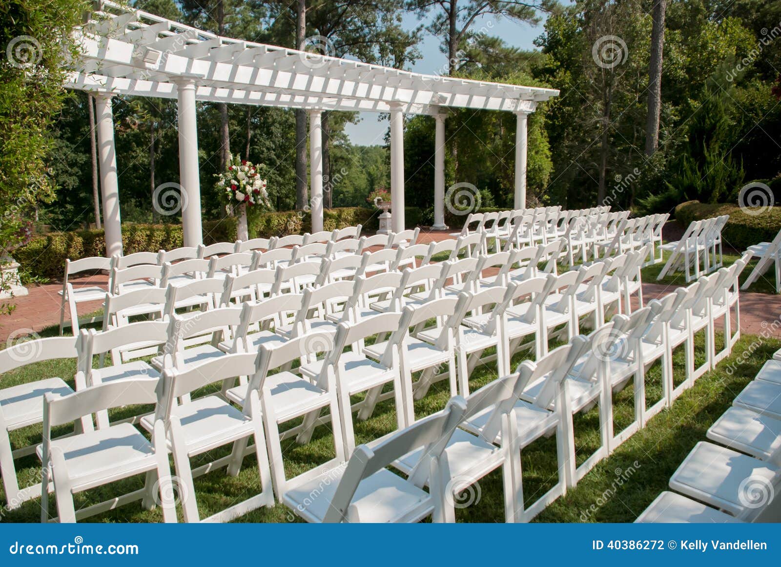 Outdoor Wedding Set up stock photo. Image of parallel - 40386272