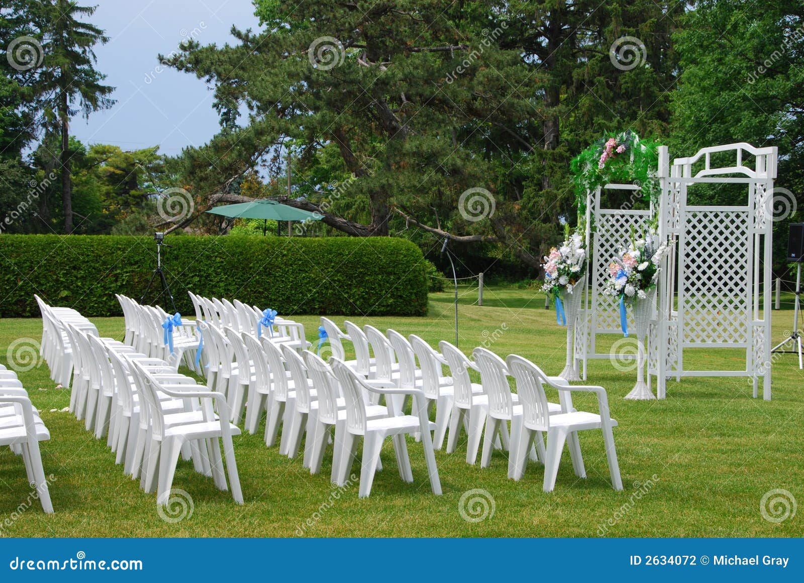 Outdoor Wedding setup stock photo. Image of arch, arrangement - 2634072