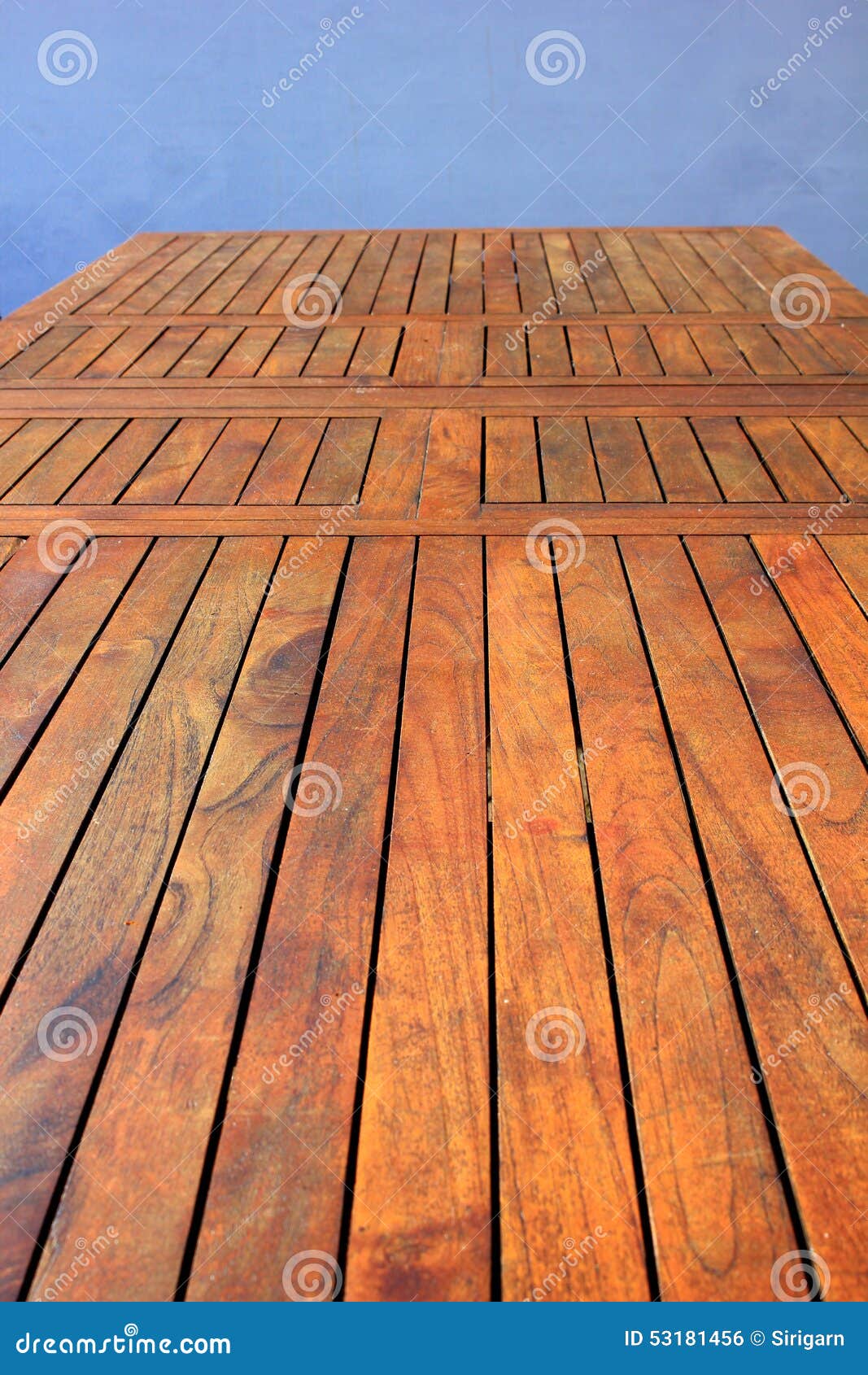 Outdoor wood table stock photo. Image of wooden, outside - 53181456