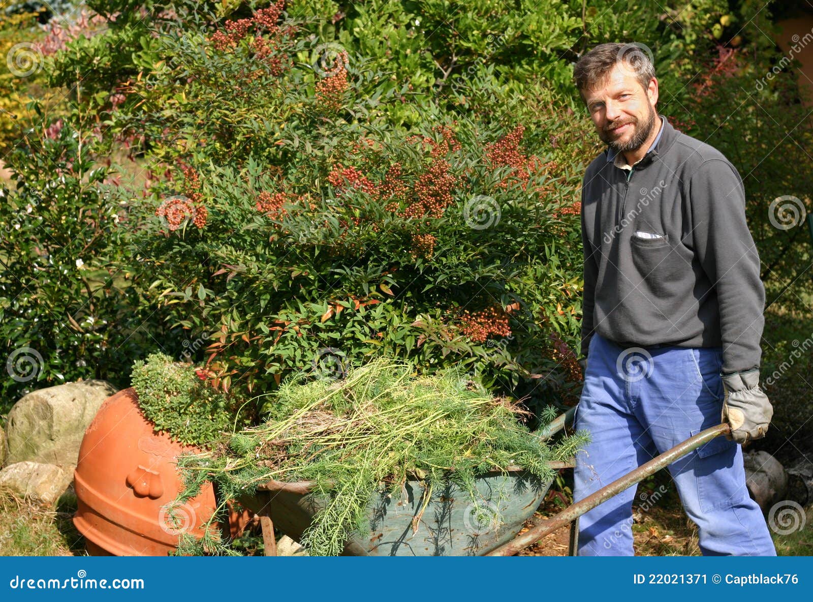 Outdoor working stock image. Image of hurlbarrow, carry - 22021371