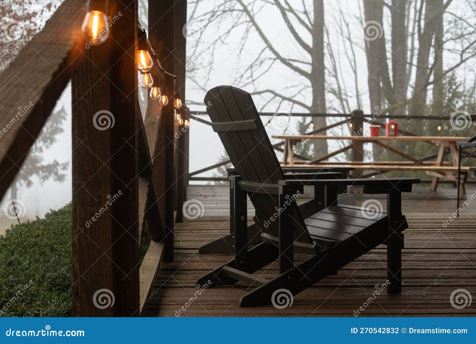 Outdoor Area of a Cabin in the Forest Stock Photo - Image of cabin ...