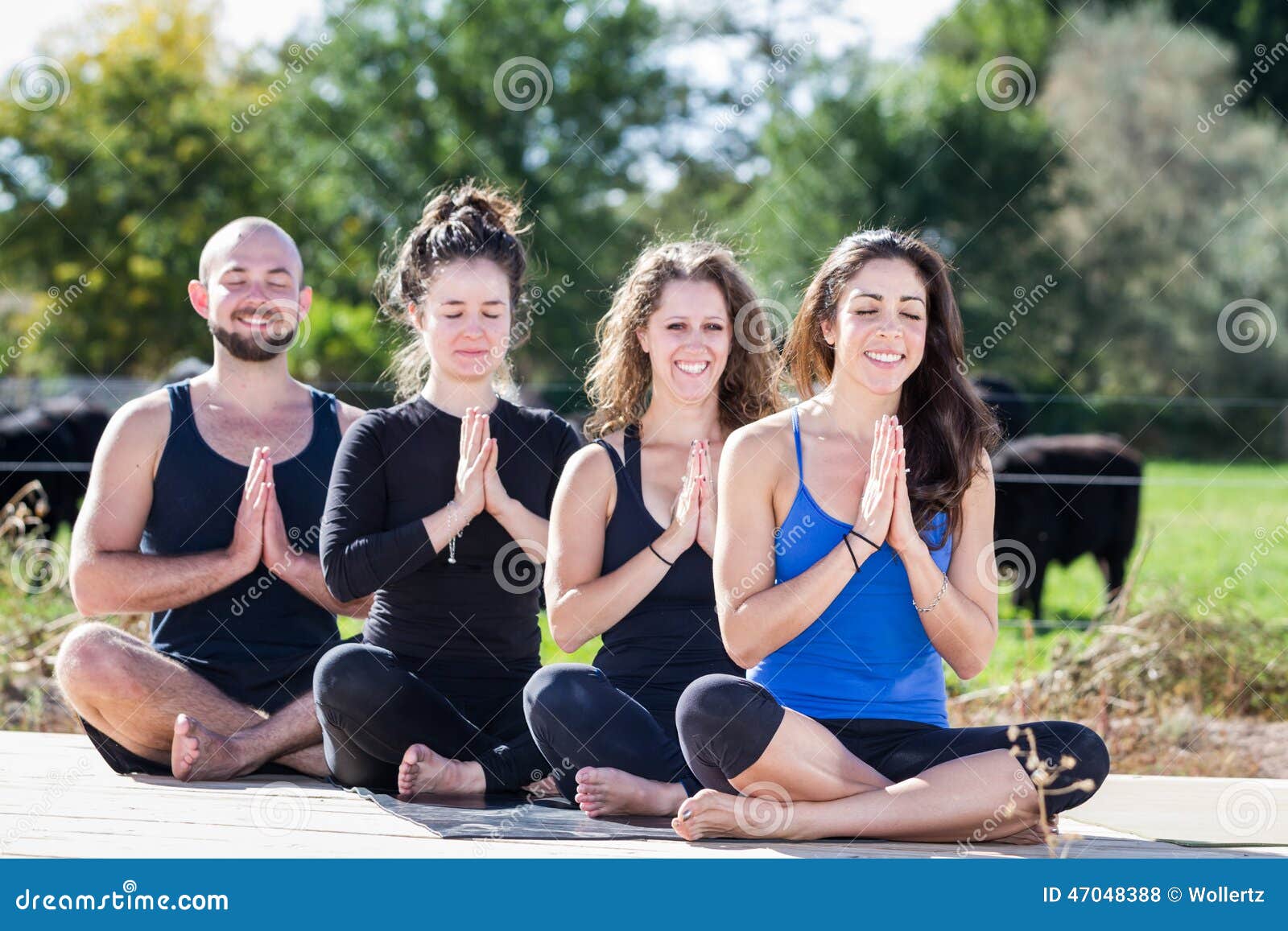 Outdoor yoga stock photo. Image of fitness, mind, meditation - 47048388