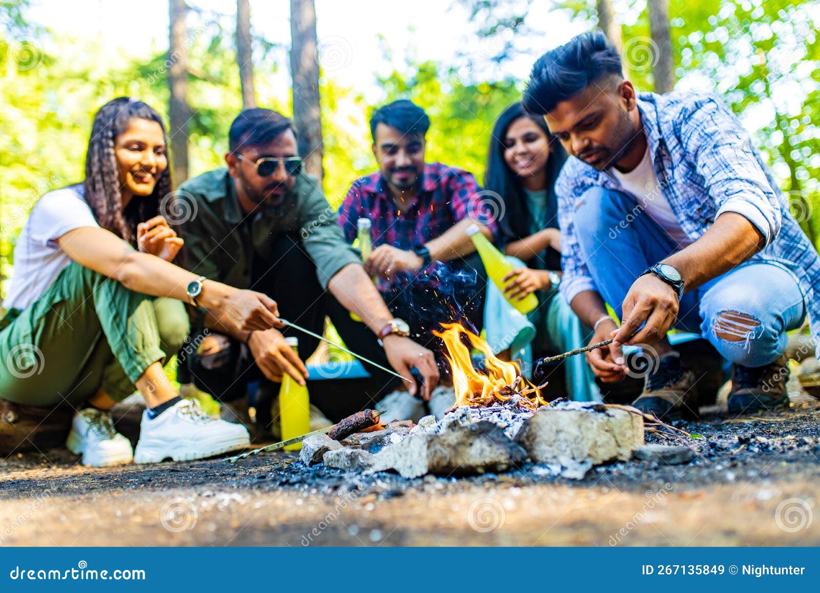 Outdoors Activity and Leisure Time for Young Friends Stock Image ...