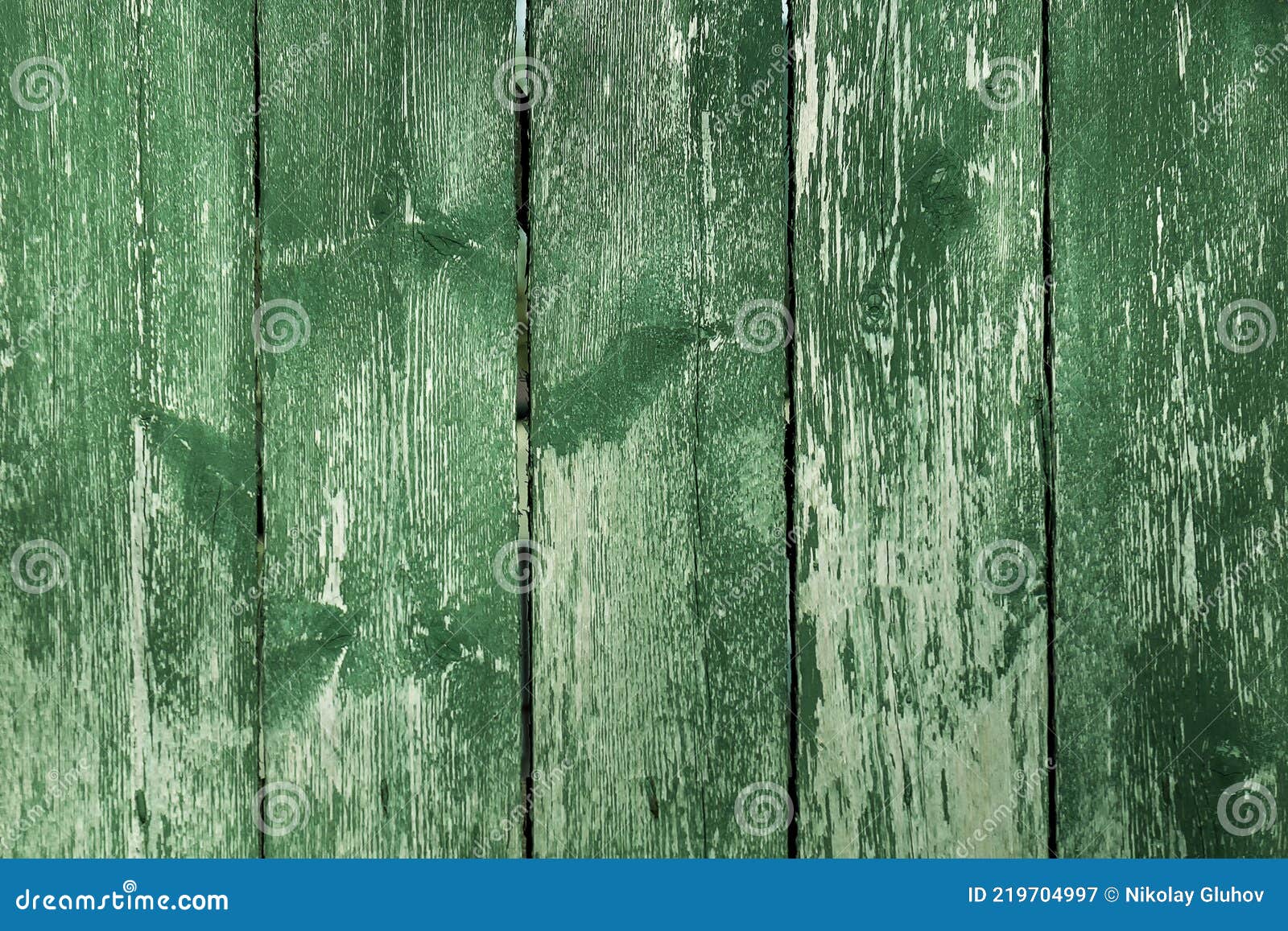 Green Painted Vertical Background Boards. Outdoors of Day. Front View ...