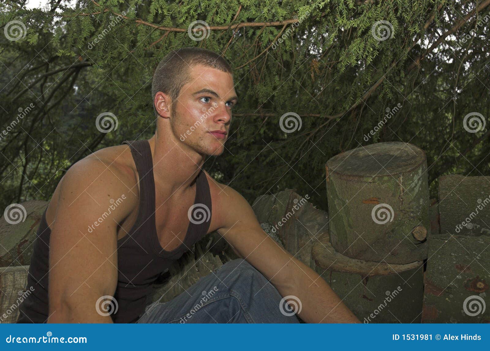 Outdoors guy stock image. Image of relaxing, casual, bicep - 1531981