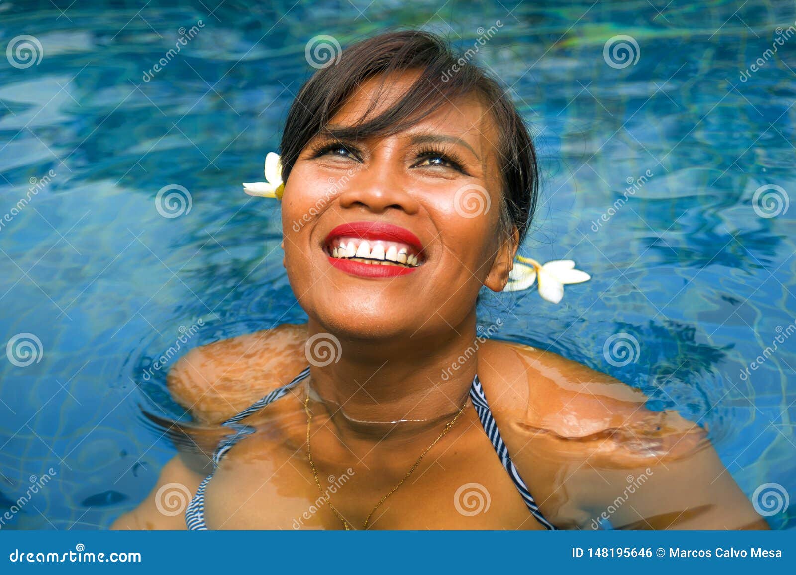 Outdoors Lifestyle Portrait Of Middle Aged 40s Or 50s Attractive And