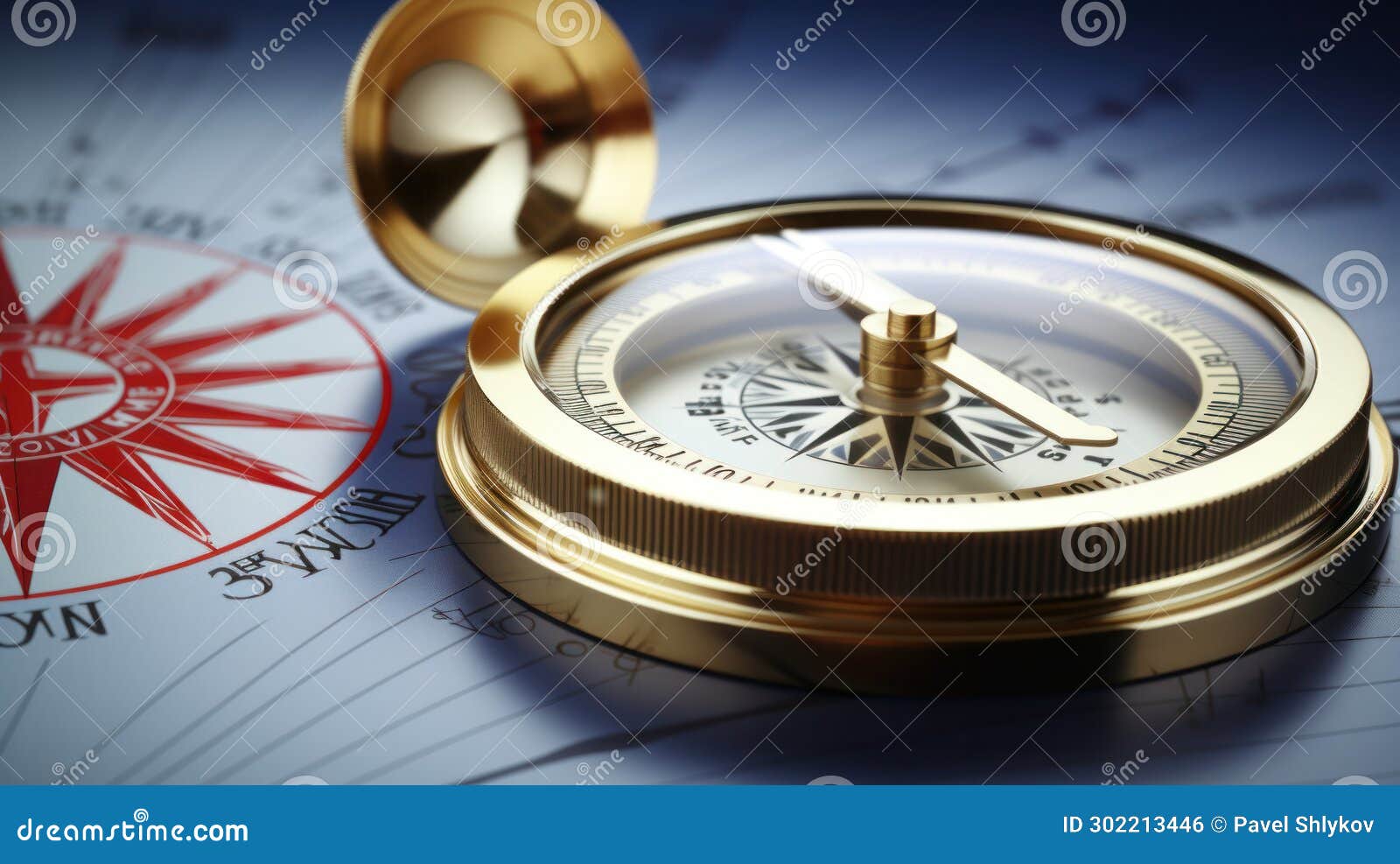 Outdoors Navigation Concept Compass Direction Concept Stock Photo ...