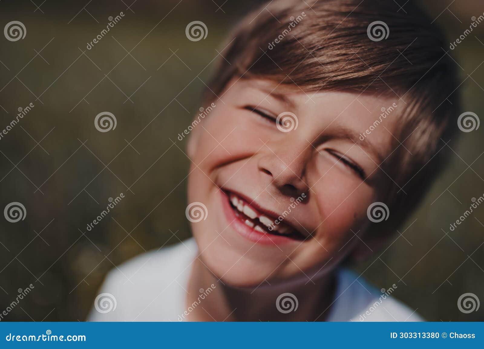 Portrait of Cute Happy Boy, Focus on Nose Stock Photo - Image of child ...