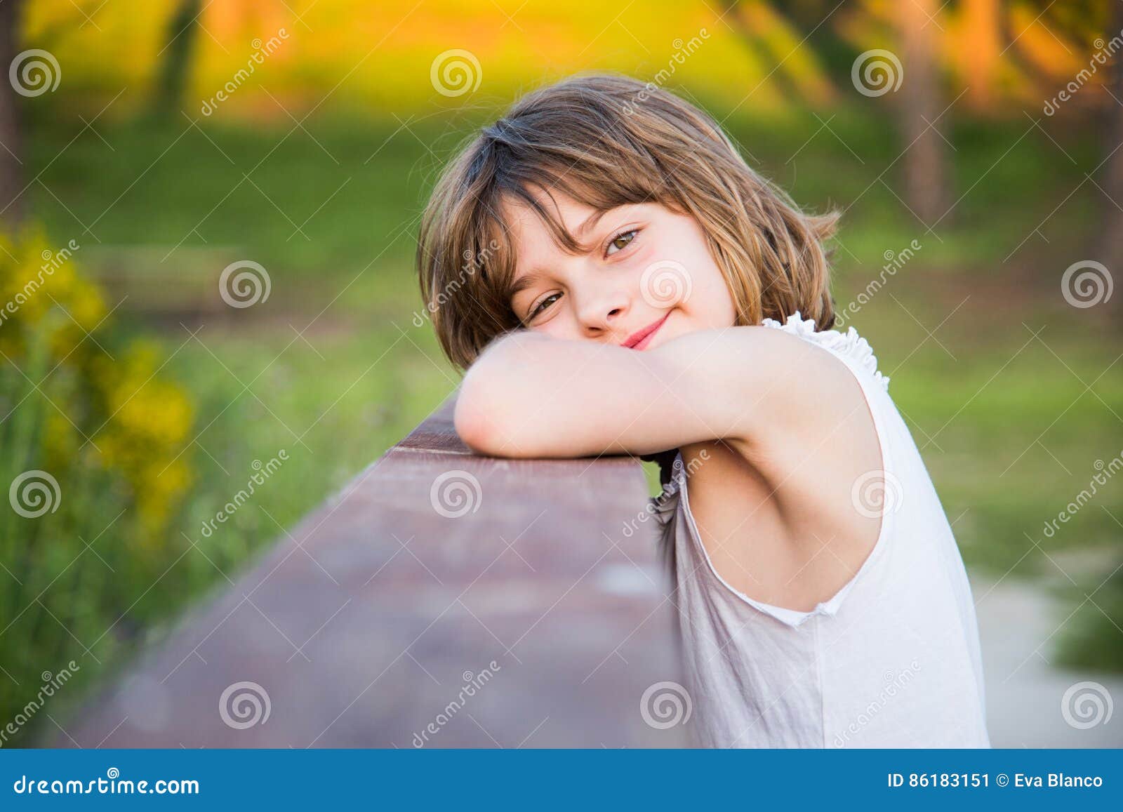 Outdoors Portrait Kid Smiling Stock Image - Image of beautiful ...