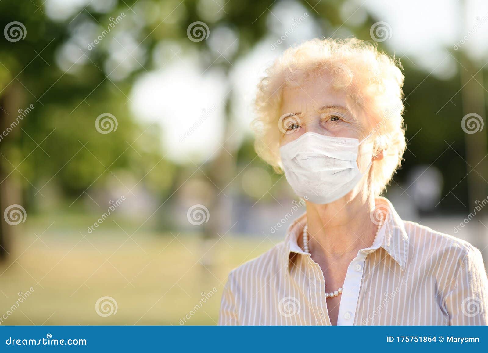 Outdoors Portrait Senior Woman Wearing Disposable Medical Face Mask ... Outdoors Portrait Senior Woman Wearing Disposable Medical Face Mask ...