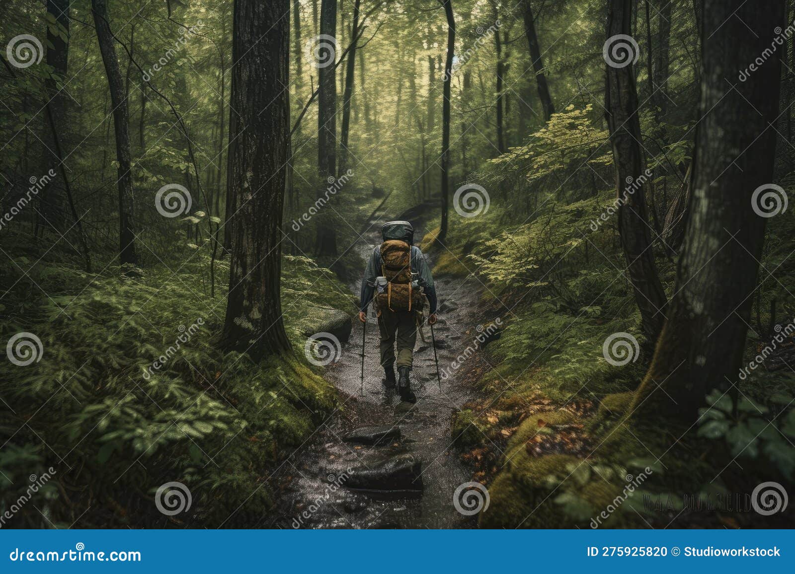 Outdoorsman, Venturing Deep into the Forest on a Trail less Traveled ...