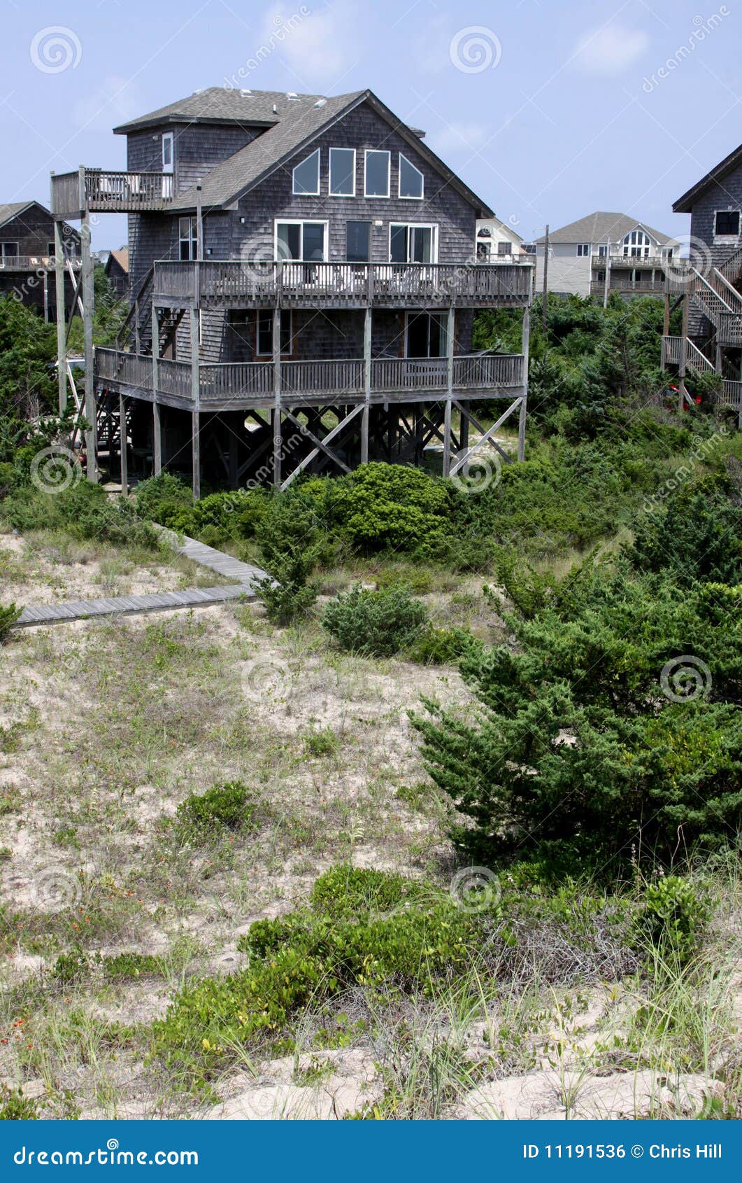 Outer Banks Beach House stock photo. Image of breeze - 11191536
