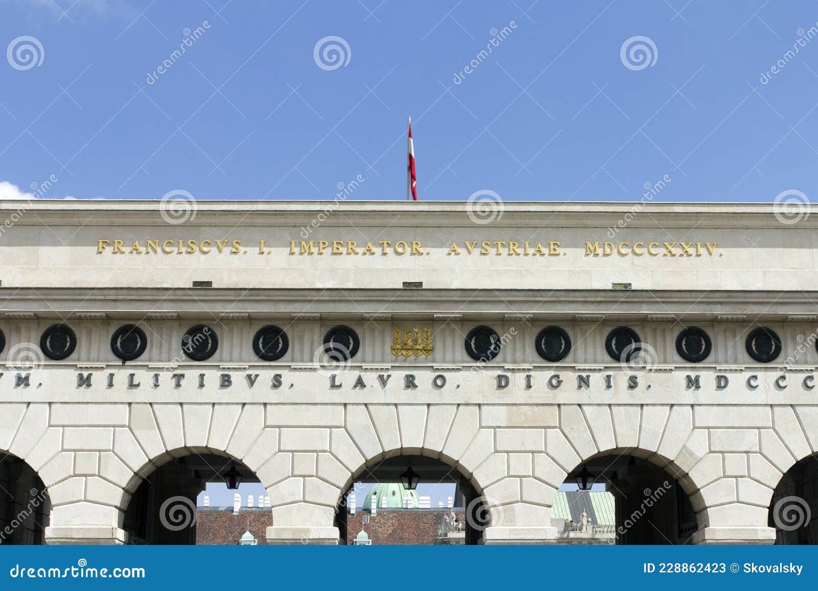 Outer Castle Gate at the Hofburg Palace in Vienna Stock Image - Image ...