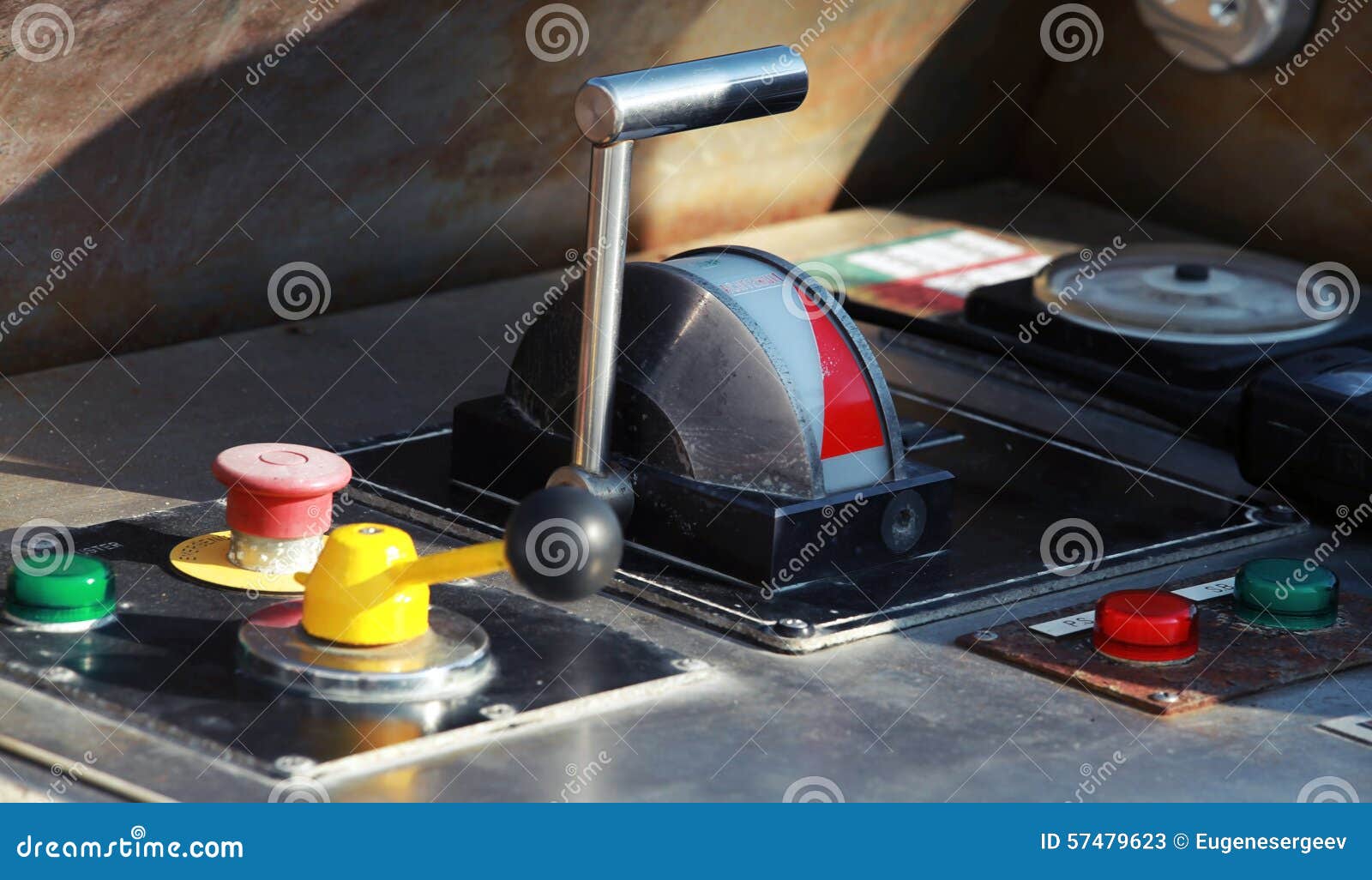 Outer Control Panel of Industrial Cargo Ship Stock Image - Image of ...