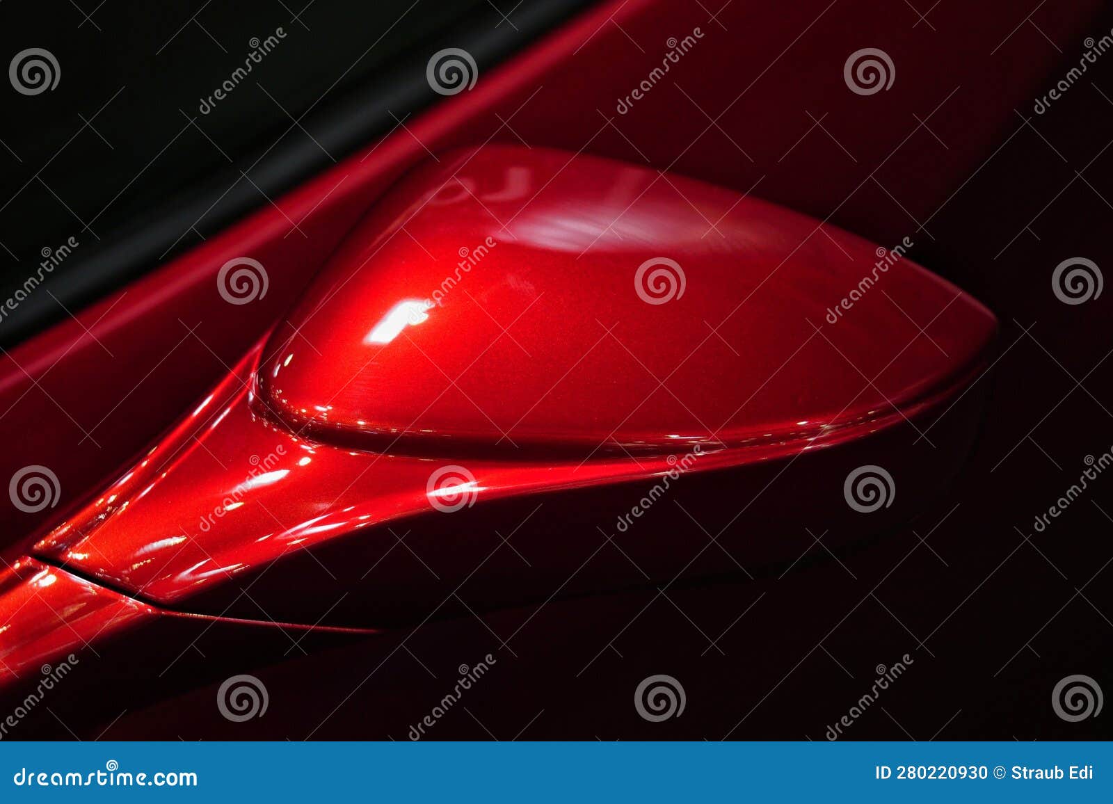 Outer Ferrari mirror body stock photo. Image of body - 280220930
