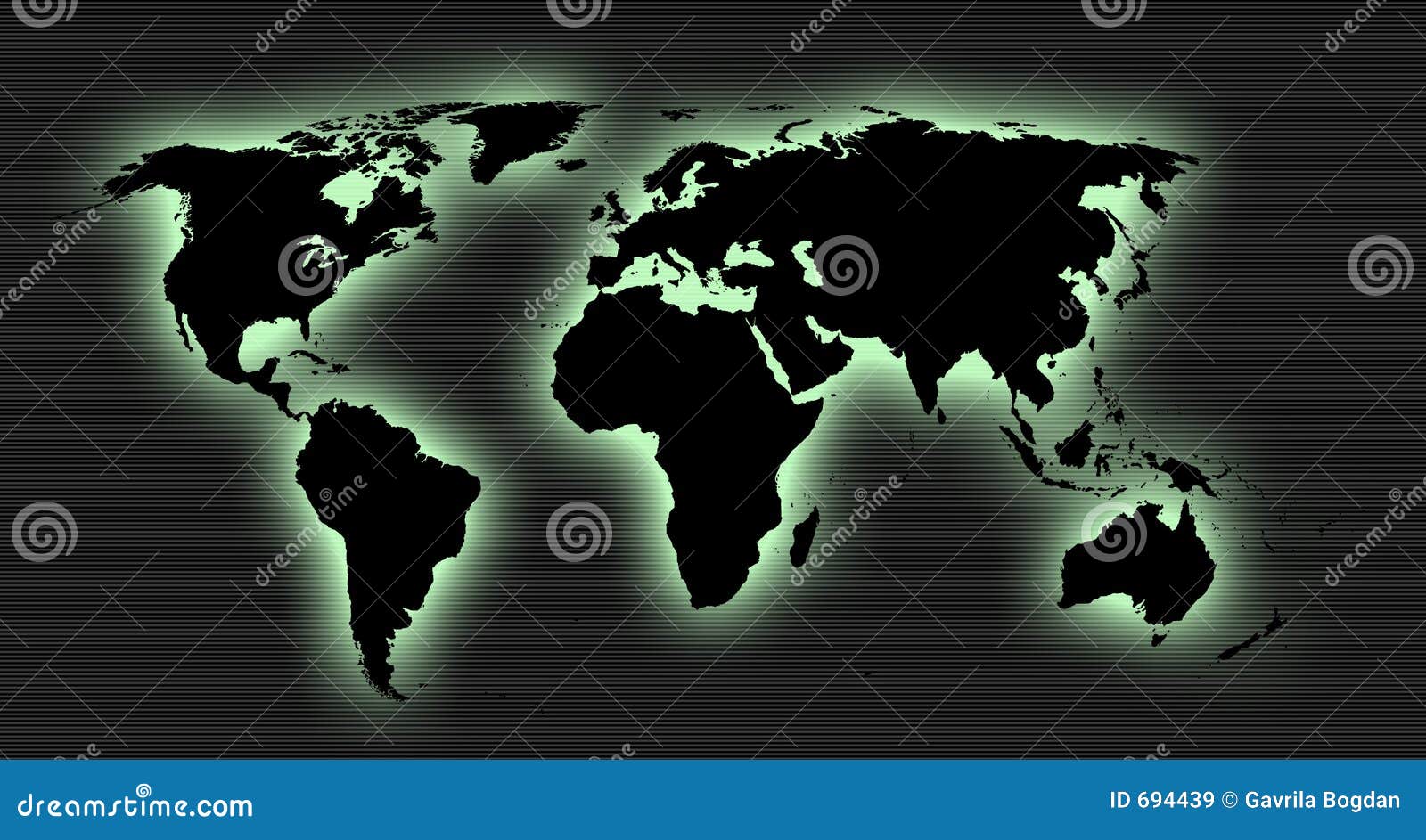 Outer glow world map stock illustration. Illustration of black - 694439