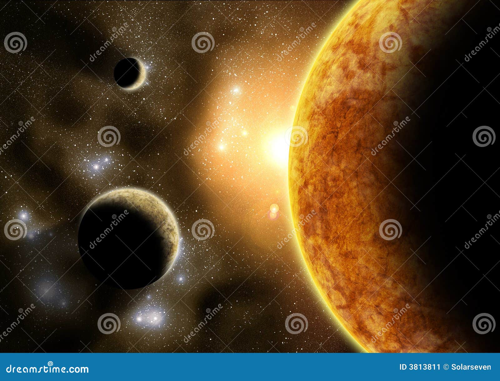 Outer planets stock illustration. Illustration of stars - 3813811