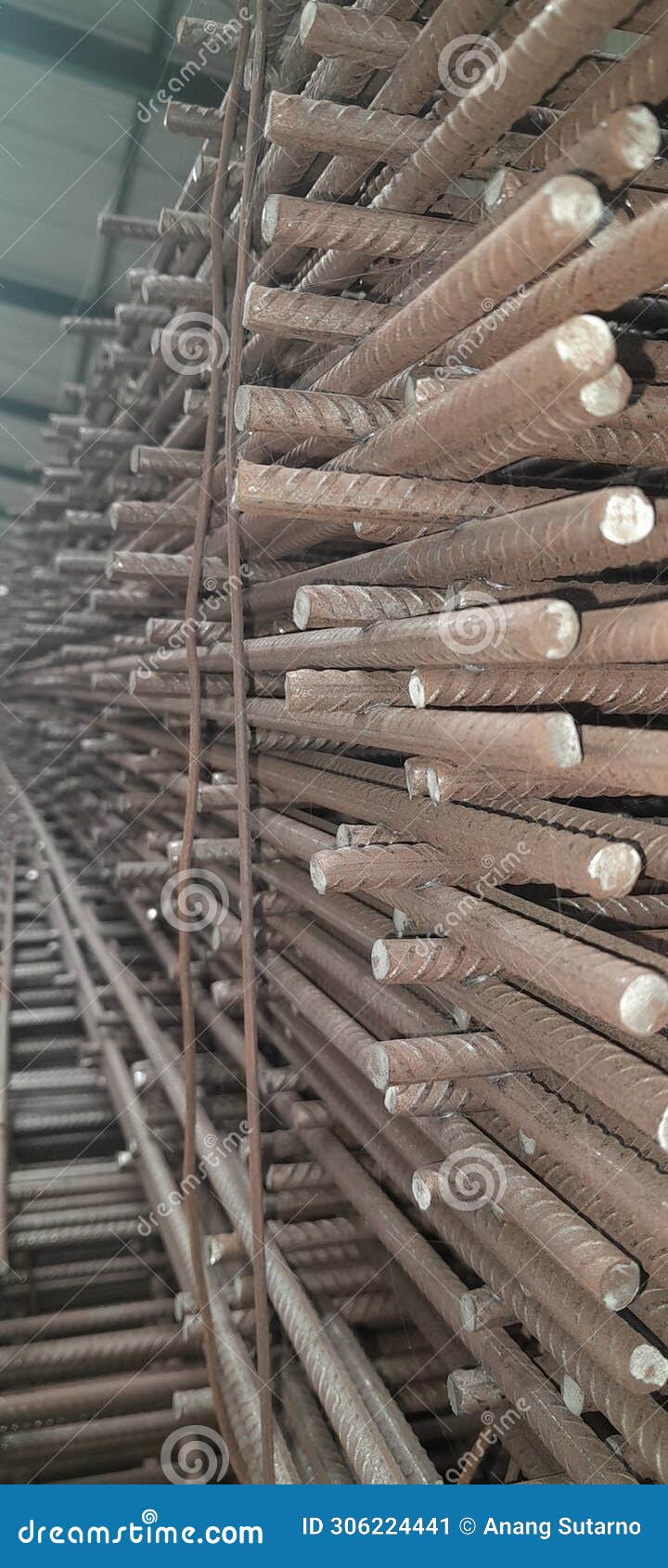 The Outer Side of the Iron Pile that Will Be Assembled into Concrete ...